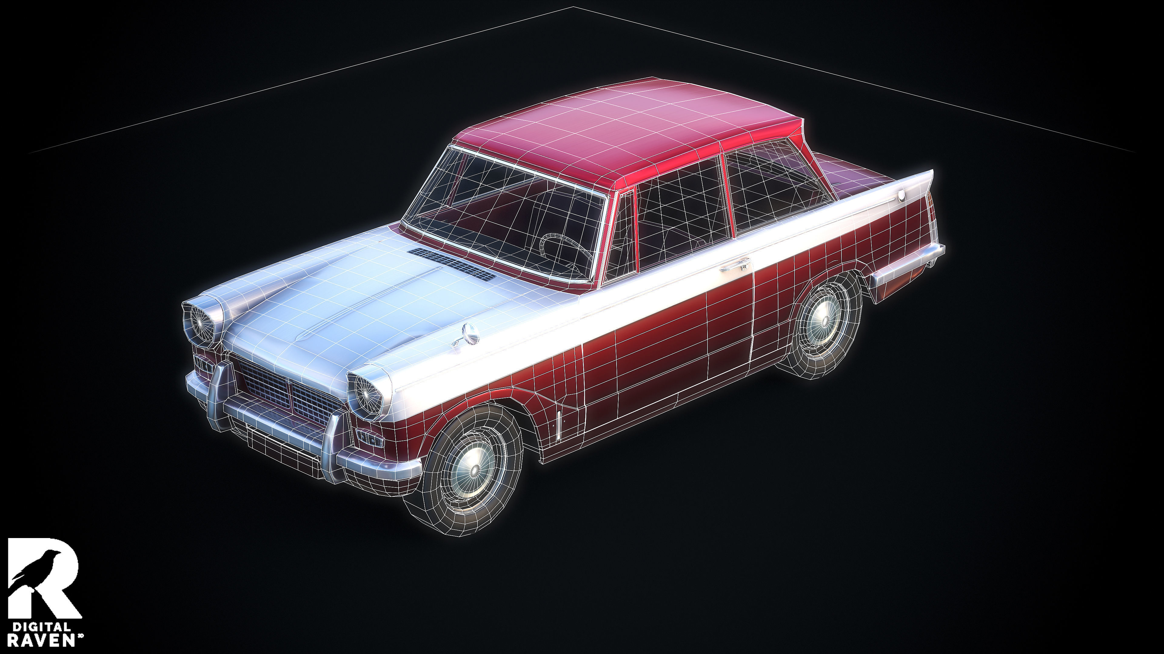 3D model Triumph Herald Saloon Authentic Car Game Ready VR / AR / low ...