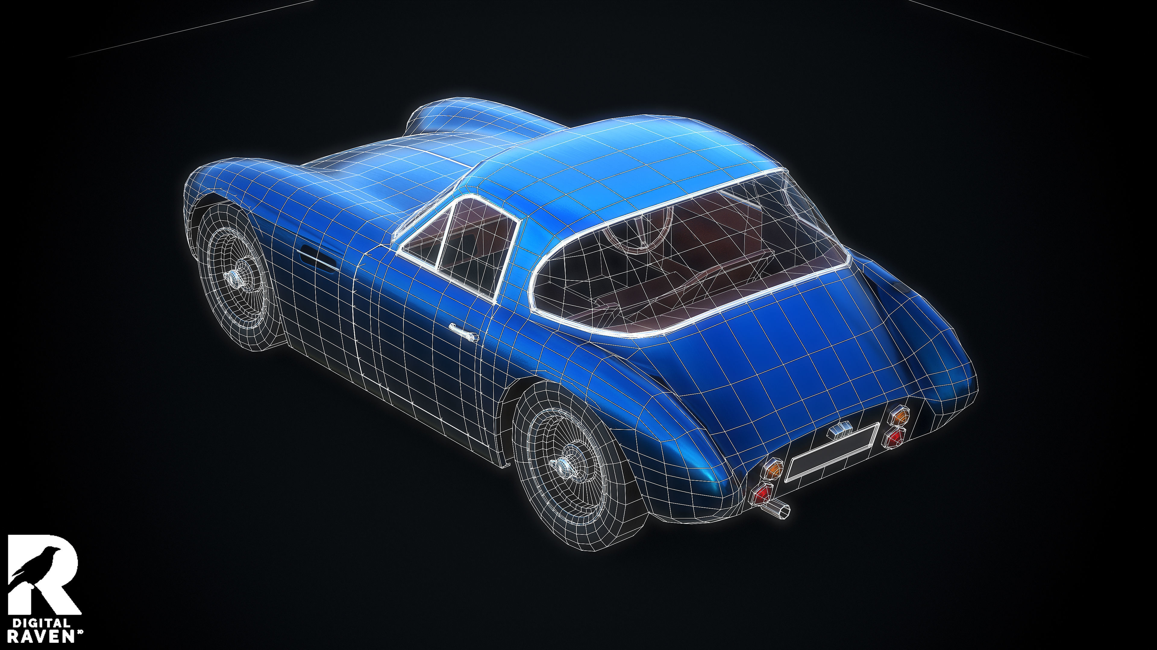 3D model TVR Grantura Authentic Car Game Ready VR / AR / low-poly ...