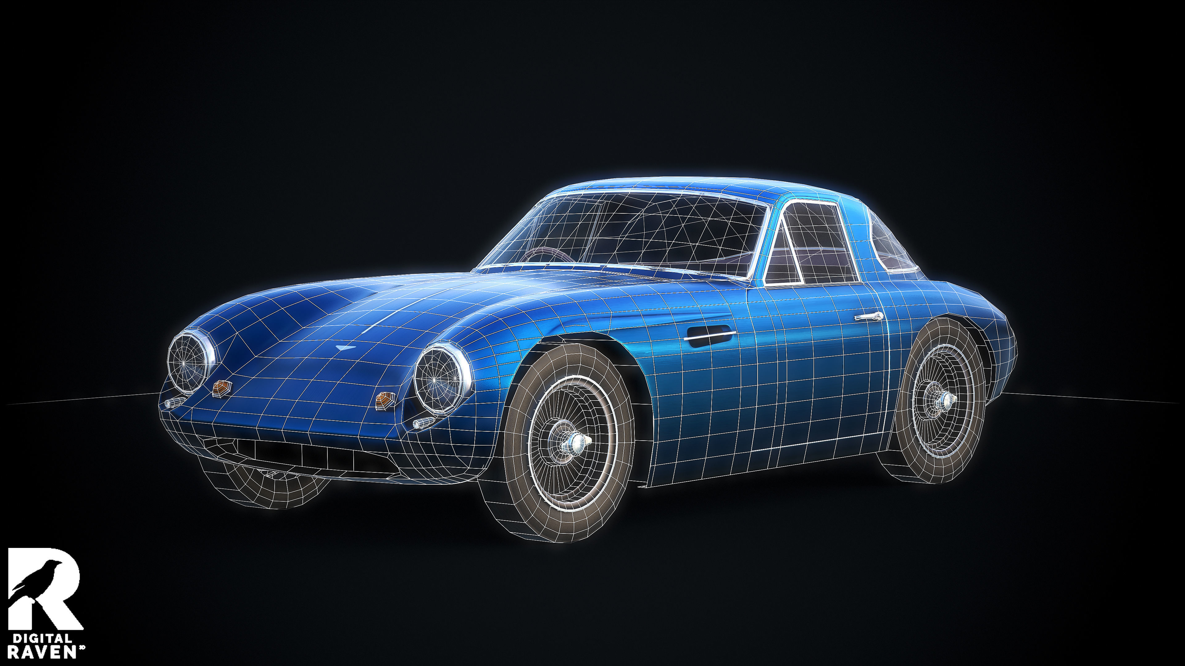 3D model TVR Grantura Authentic Car Game Ready VR / AR / low-poly ...