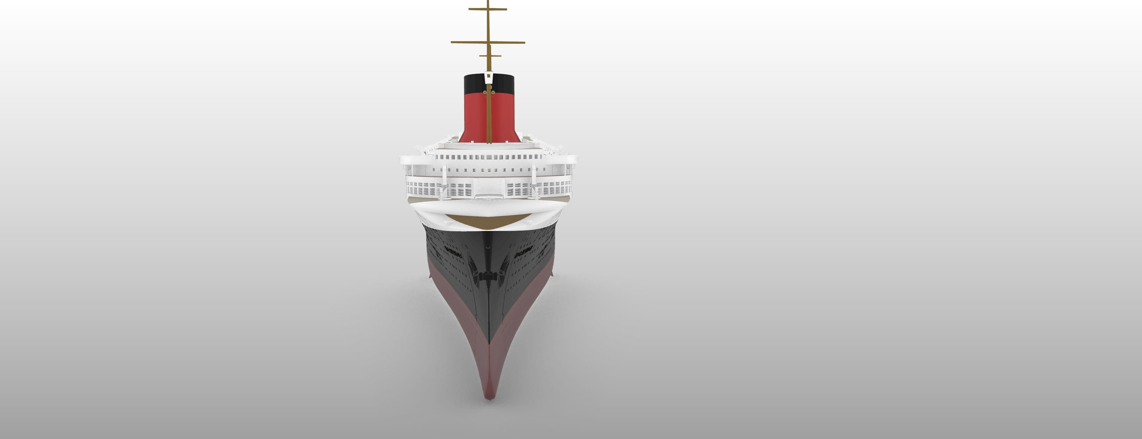 SS NORMANDIE ocean liner final 1939 season print ready model 3D model ...