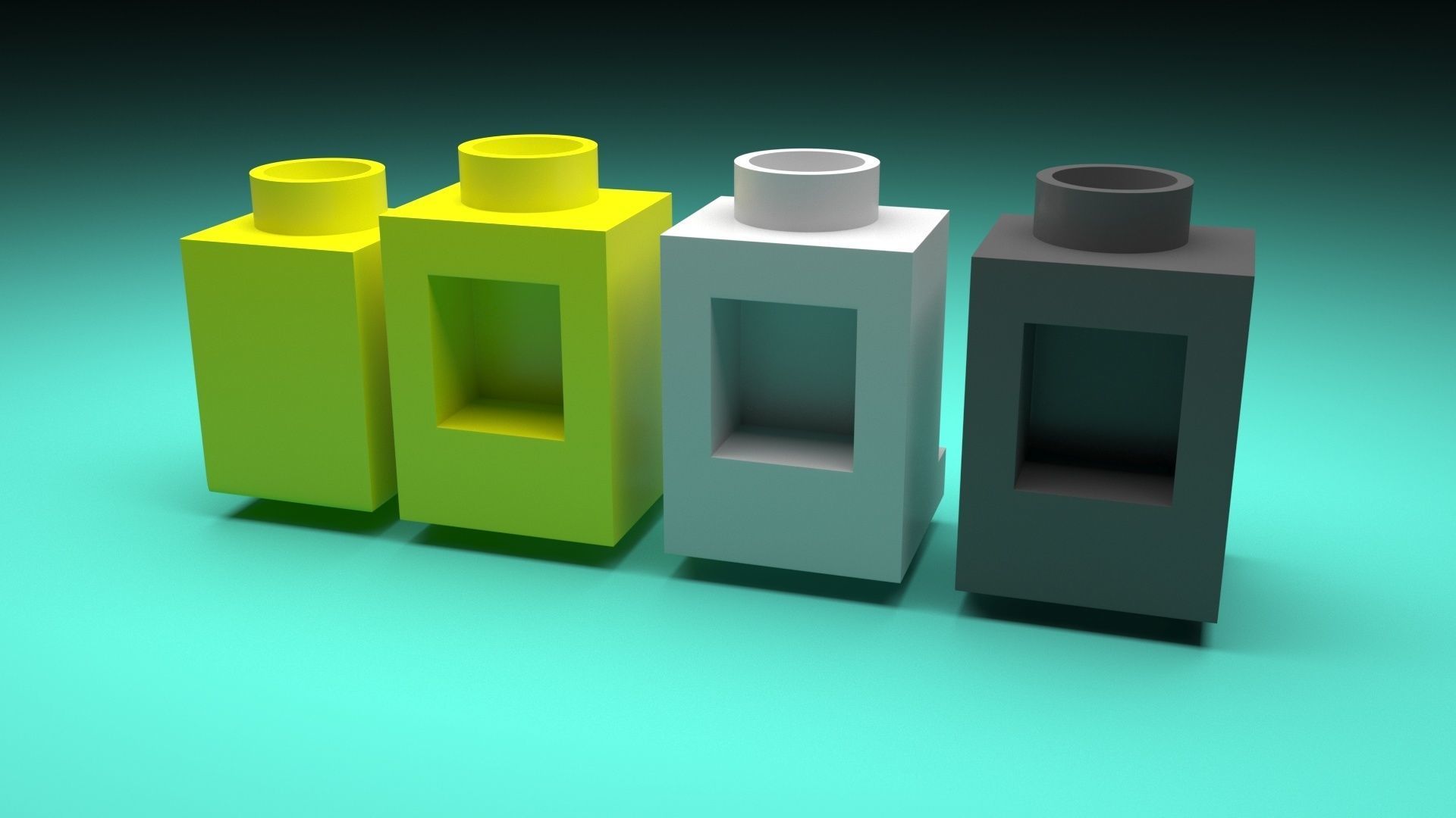 Lego Headlight Bricks 3D model | CGTrader