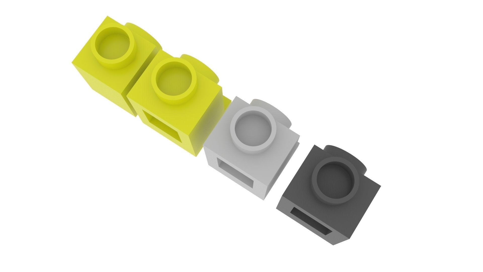 Lego Headlight Bricks 3D model | CGTrader