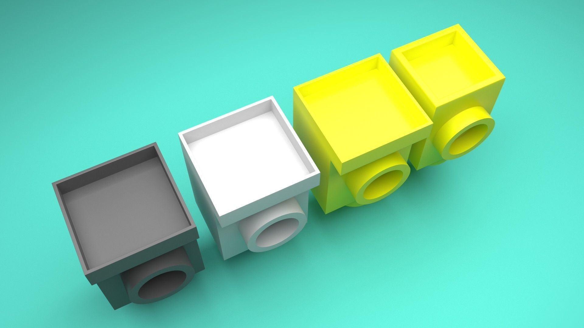 Lego Headlight Bricks 3D model | CGTrader