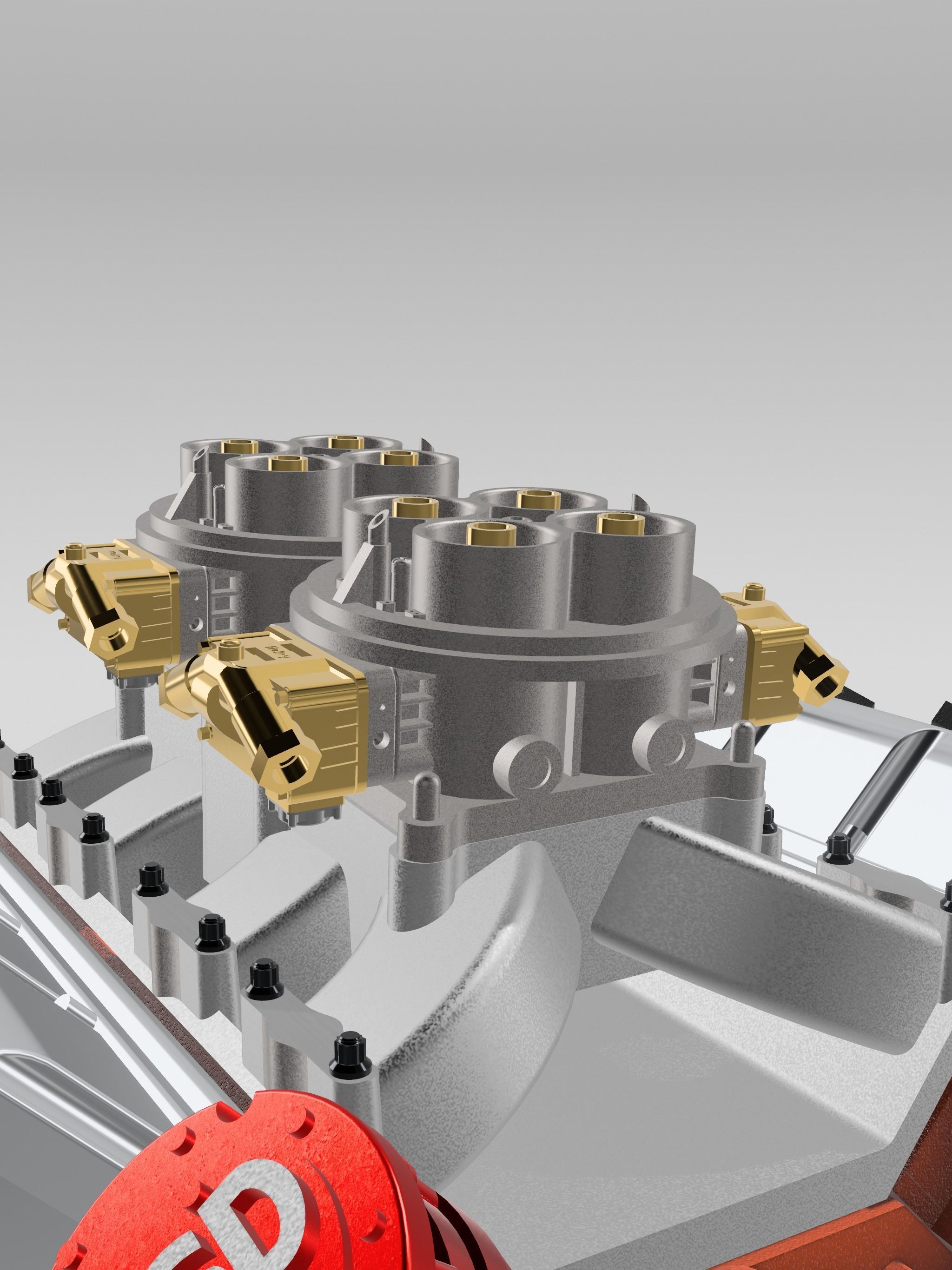 Vintage HEMI Twin Carb Street Engine 3D model 3D printable | CGTrader