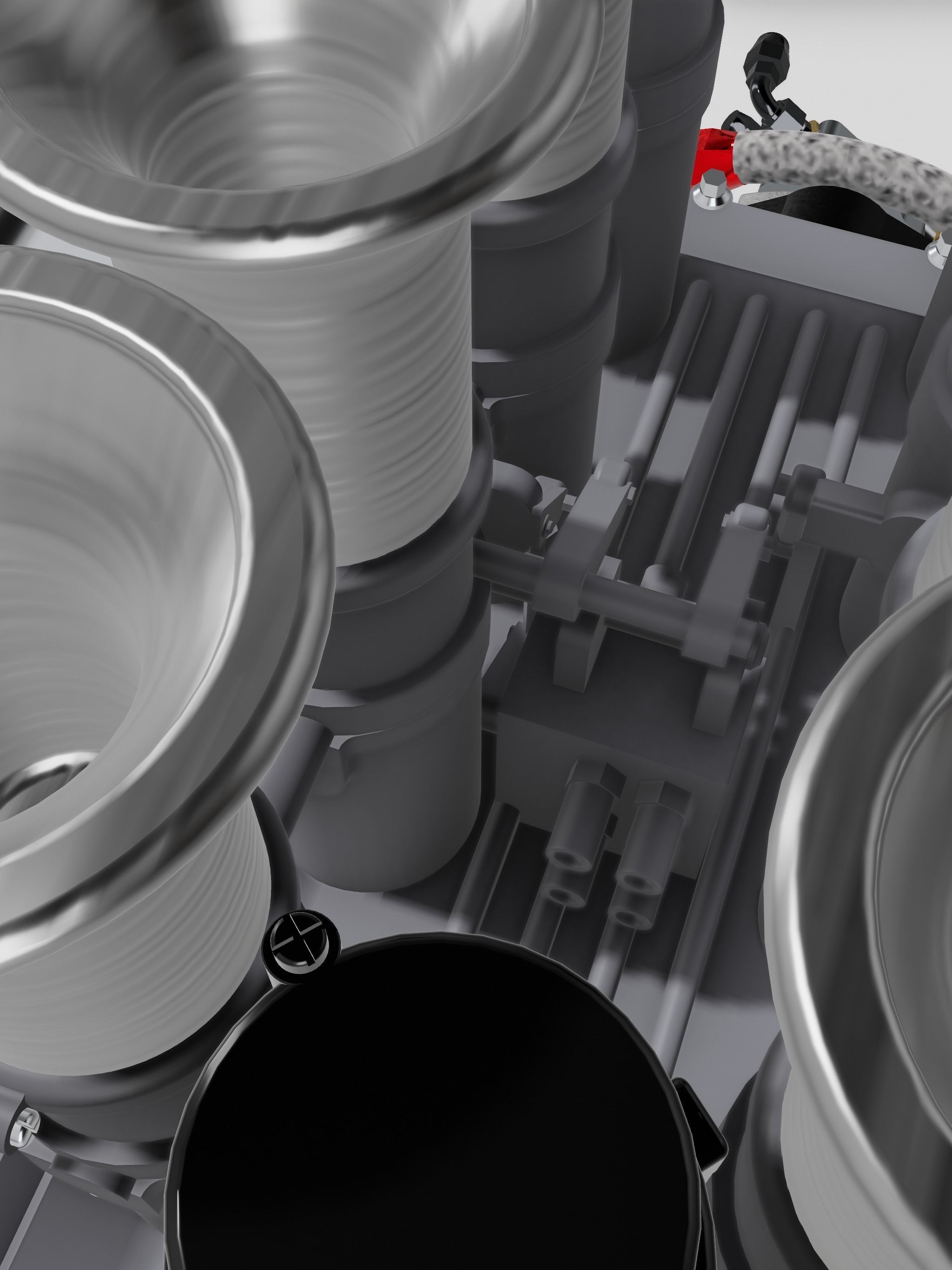 Vintage HEMI Hilborn Stacked Injection version Engine 3D model 3D ...