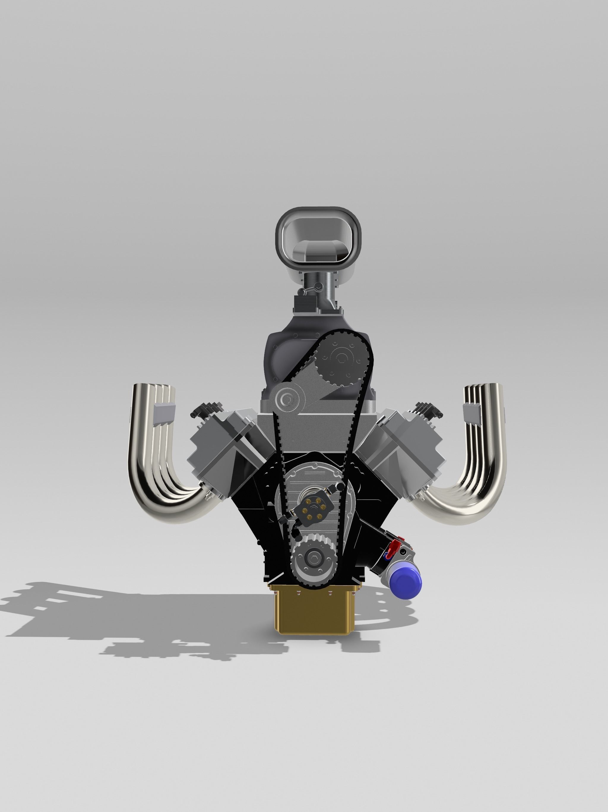 Vintage HEMI Supercharged Injected Nostalgia Engine 3D model 3D ...