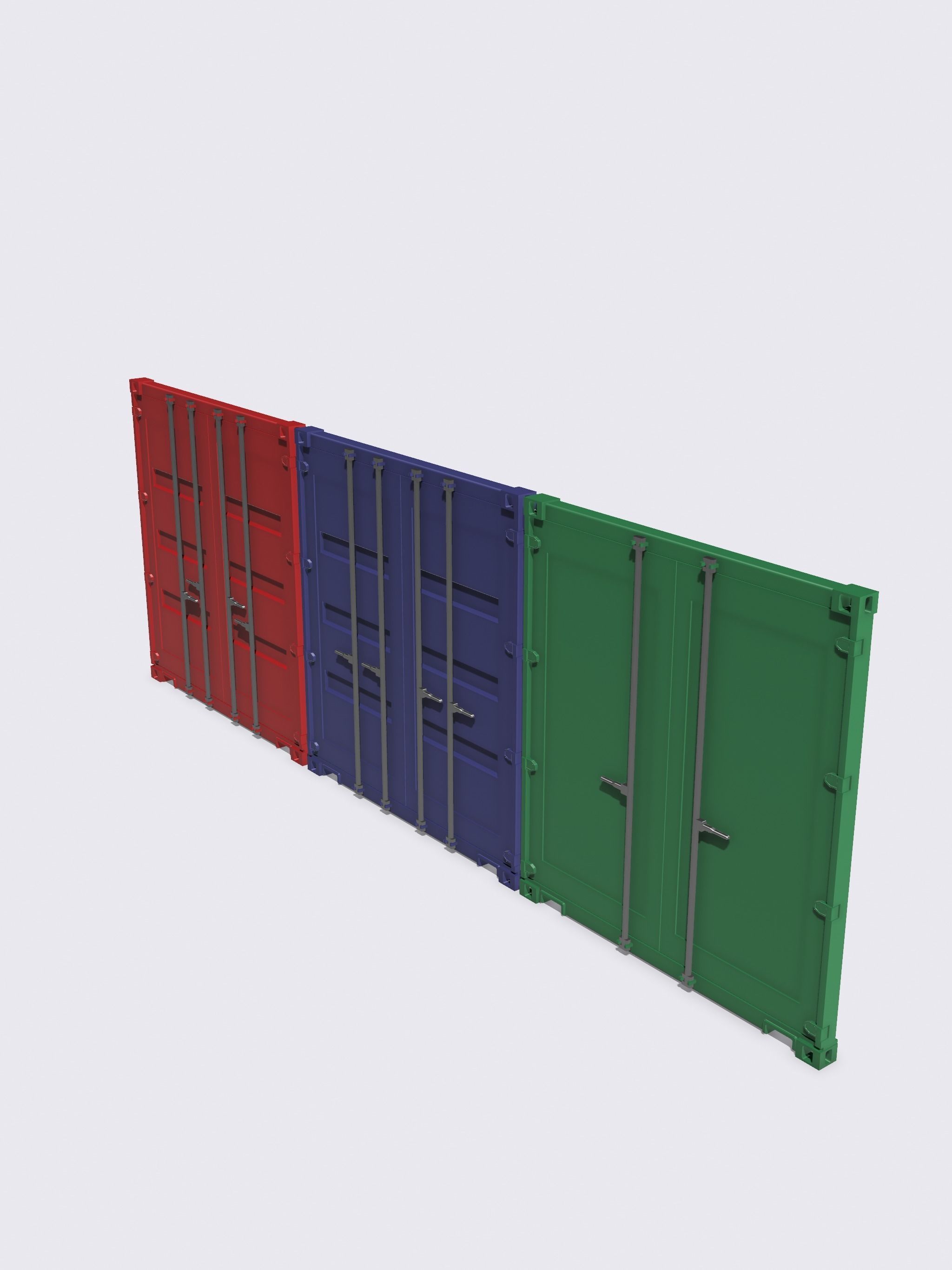 Diorama Shipping Container front x3 versions 3D model 3D printable ...