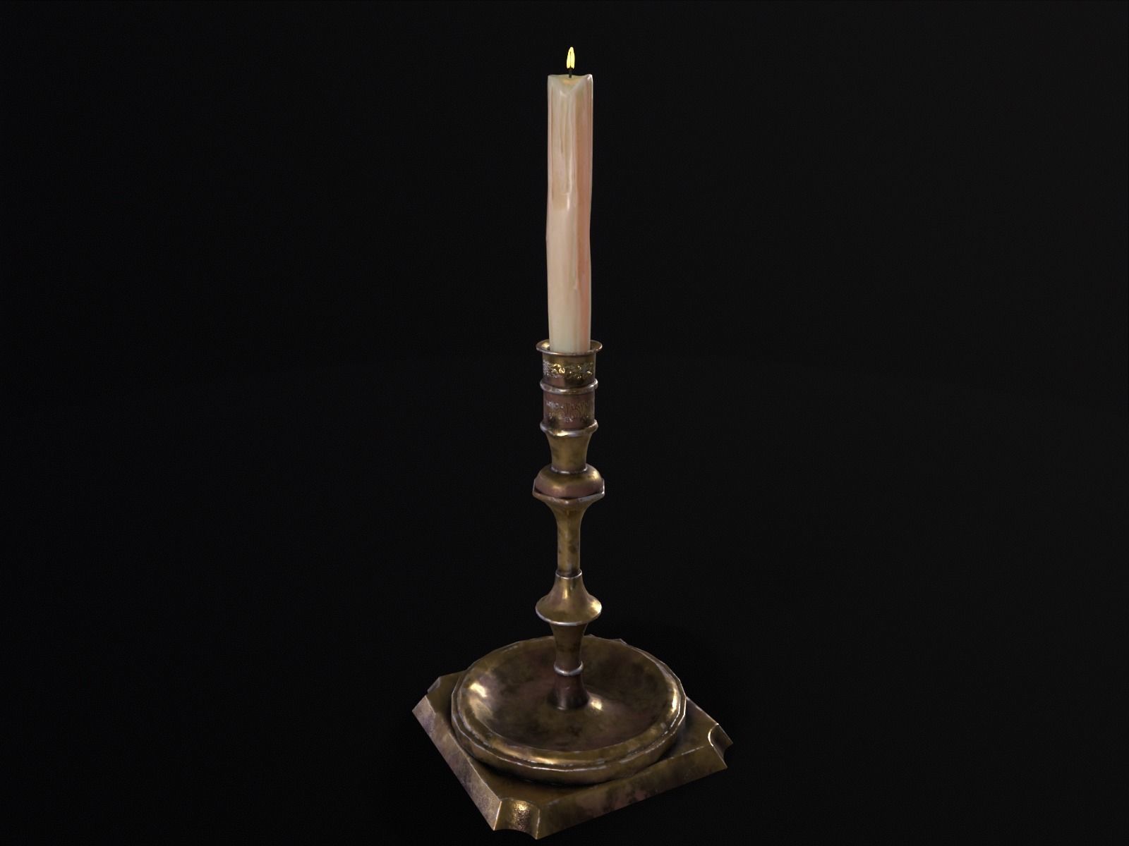 3D model Medieval Elegant Candlestick Holder Stand VR / AR / low-poly ...