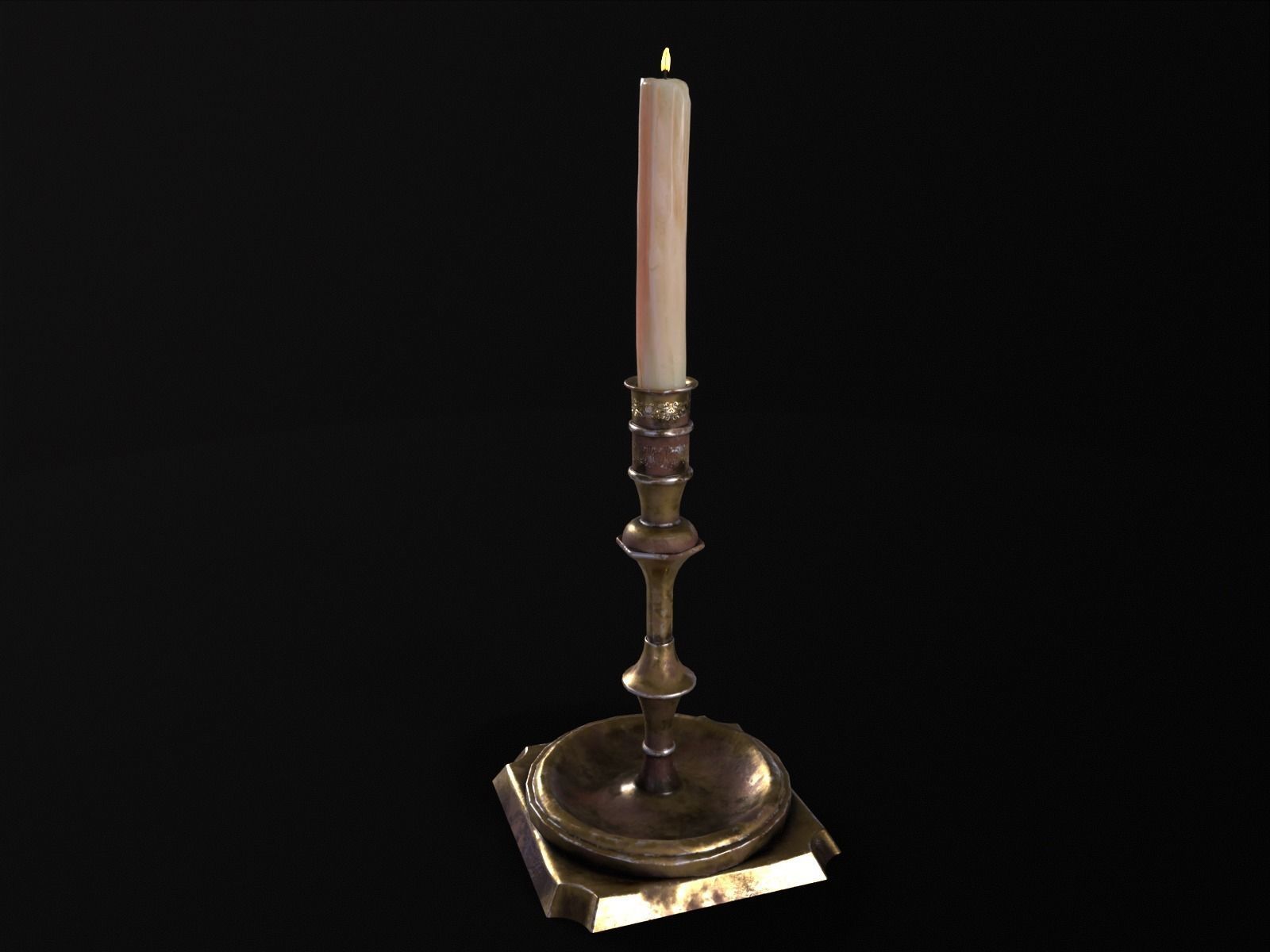 3D model Medieval Elegant Candlestick Holder Stand VR / AR / low-poly ...