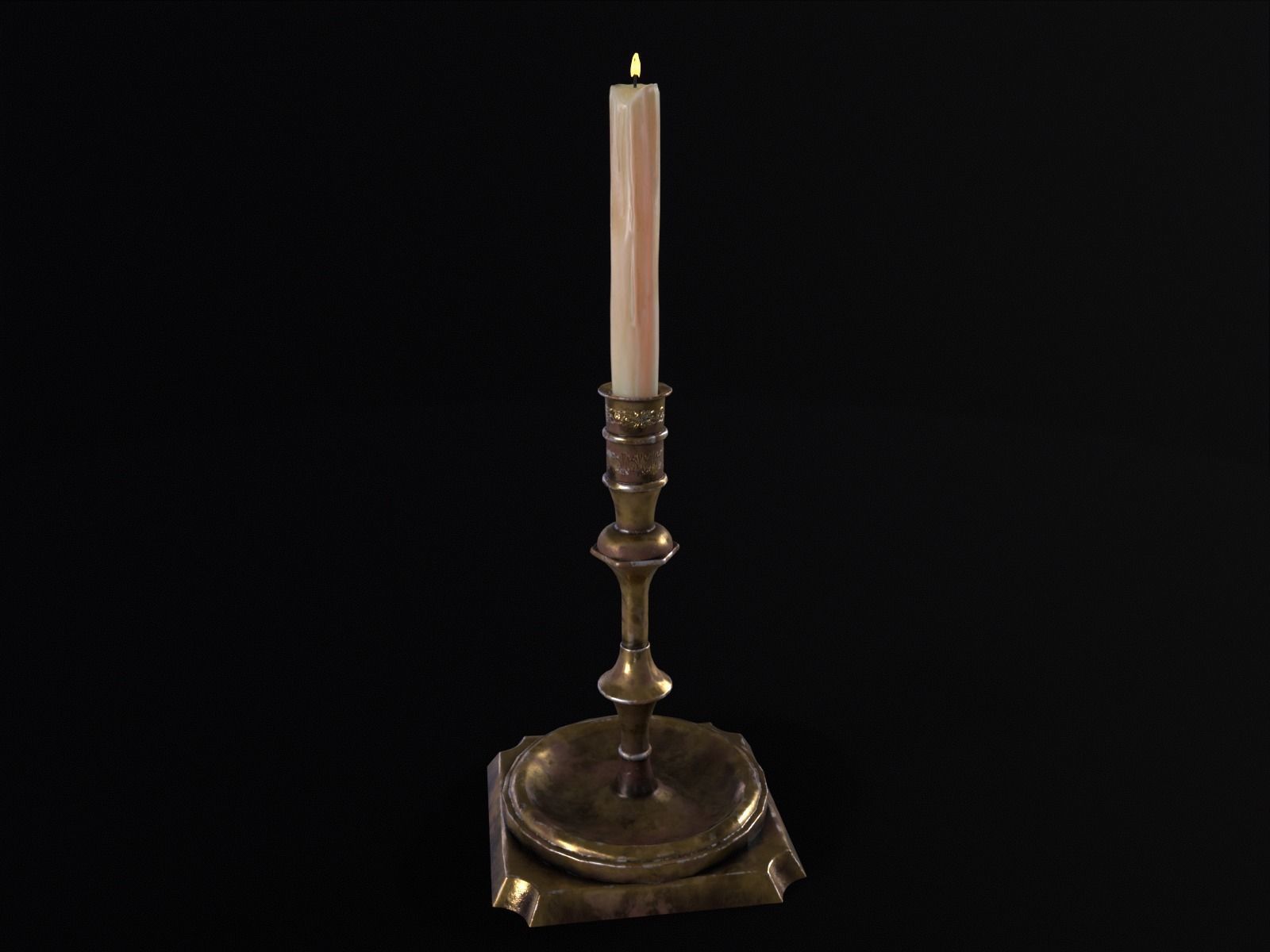 3D model Medieval Elegant Candlestick Holder Stand VR / AR / low-poly ...