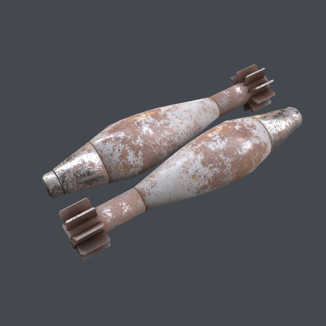 Mortar Projectile 60mm 3D model | CGTrader