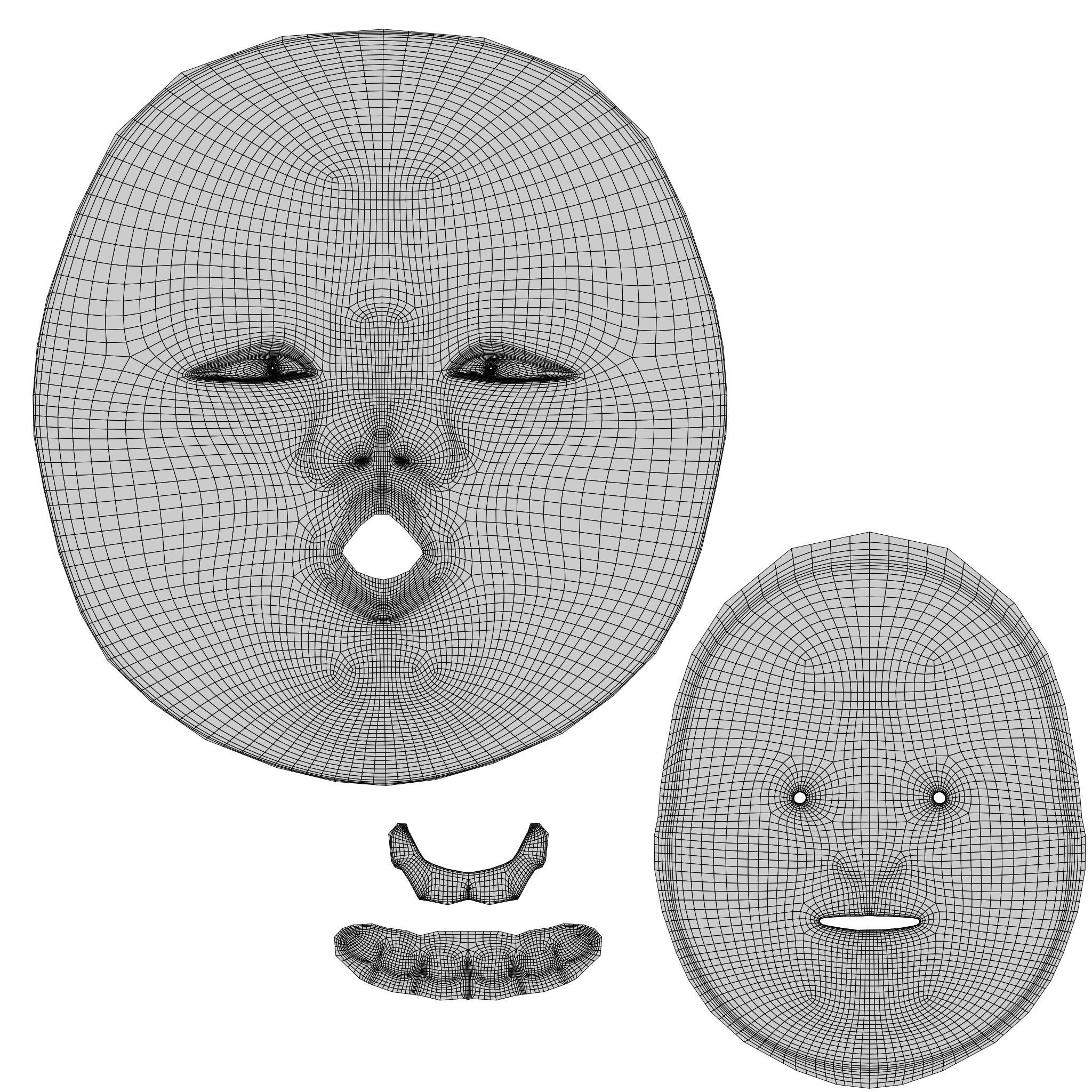 Ko-omote mask 3D model | CGTrader