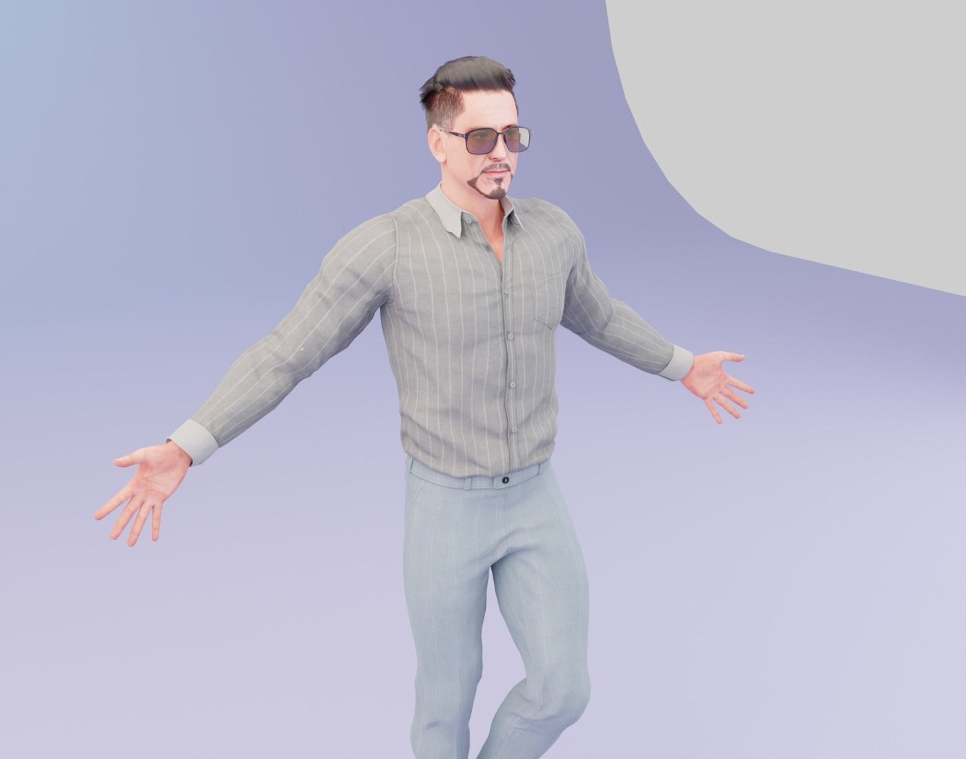 Robert Downey Jr Realistic Rigged 3D model rigged | CGTrader