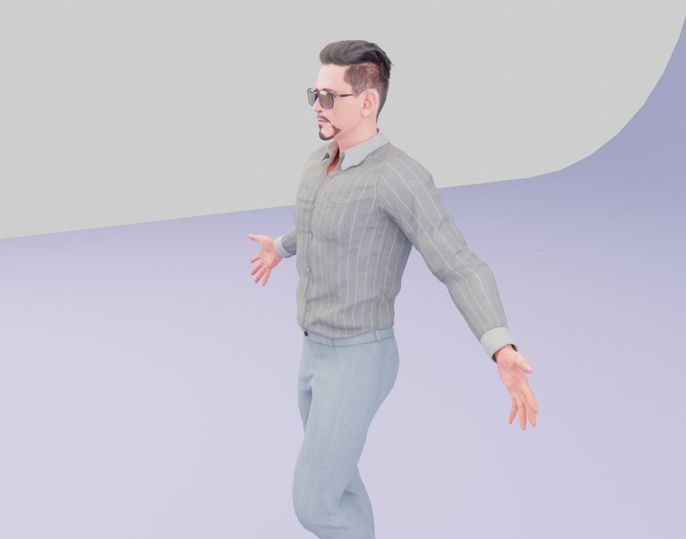 Robert Downey Jr Realistic Rigged 3D model rigged | CGTrader