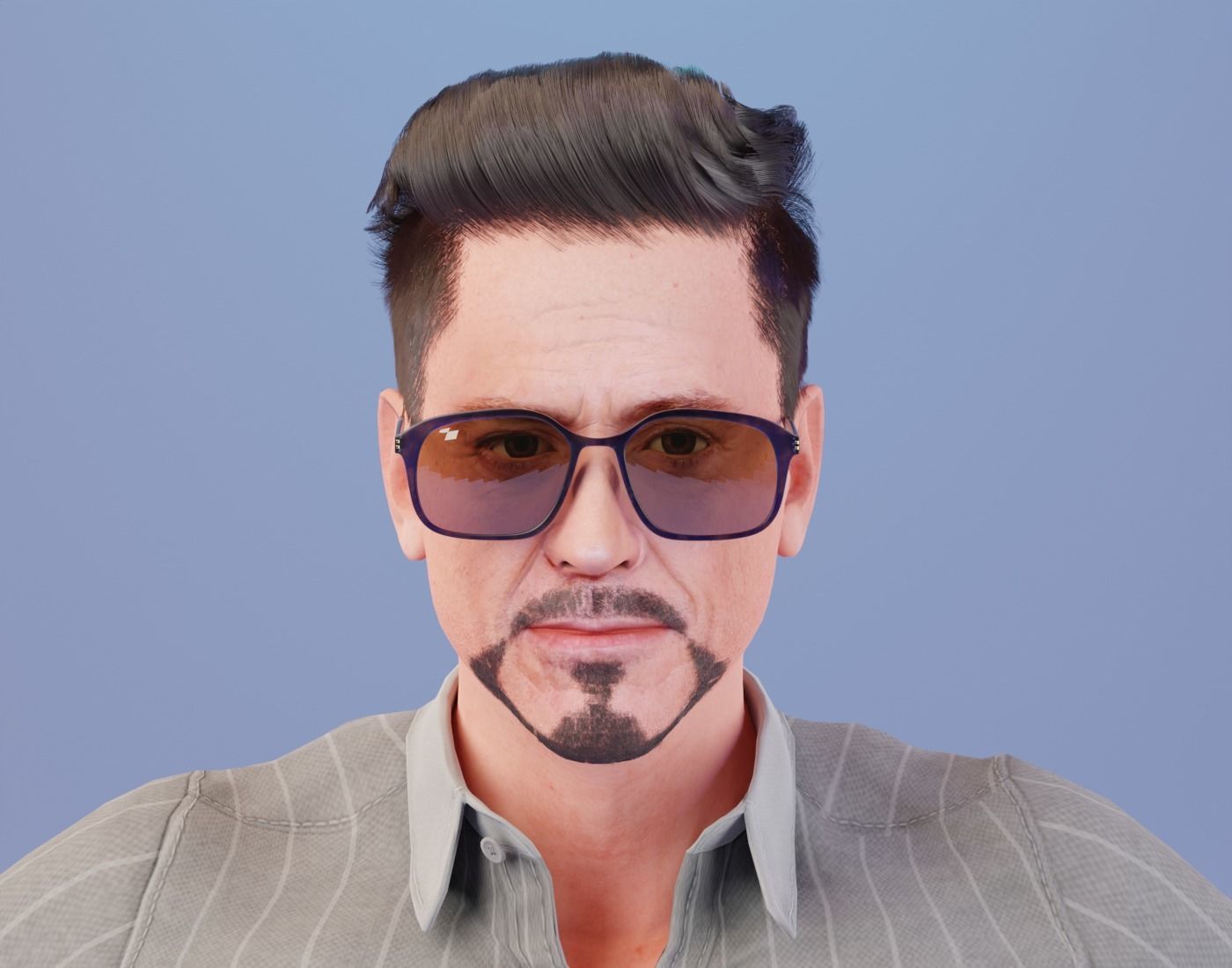 Robert Downey Jr Realistic Rigged 3D model rigged | CGTrader