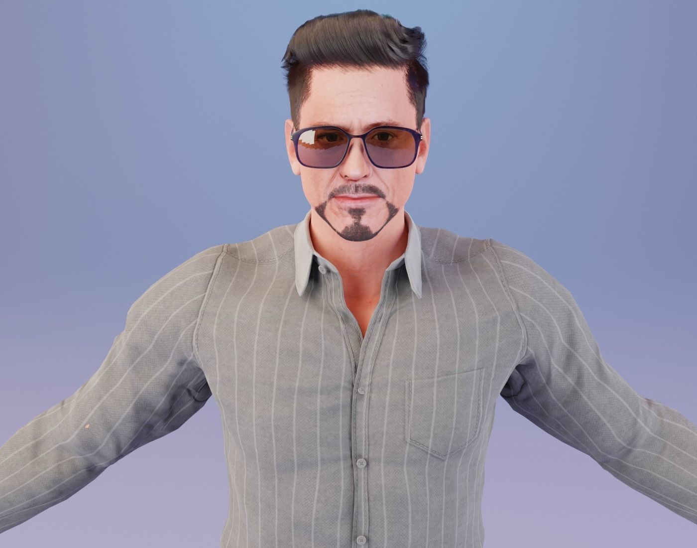 Robert Downey Jr Realistic Rigged 3D model rigged | CGTrader