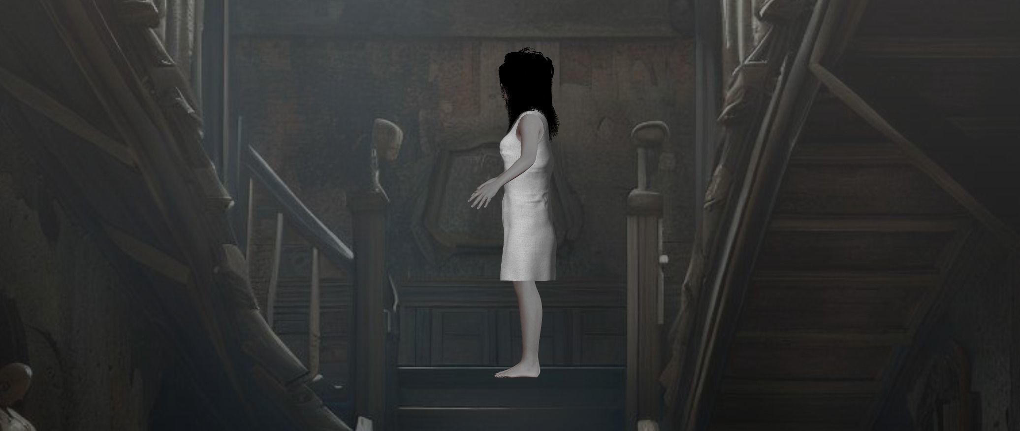 3D model Sinister Cursed Girl Entity 3D Model VR / AR / low-poly | CGTrader