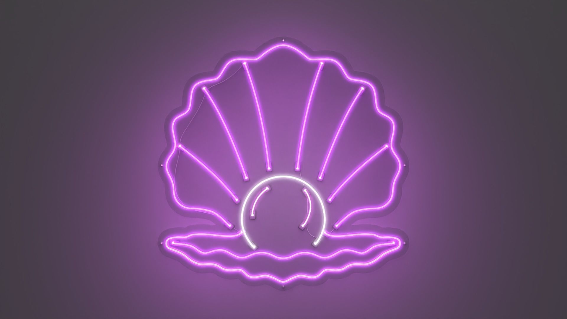 Pink Clam - Neon Sign 3D model | CGTrader