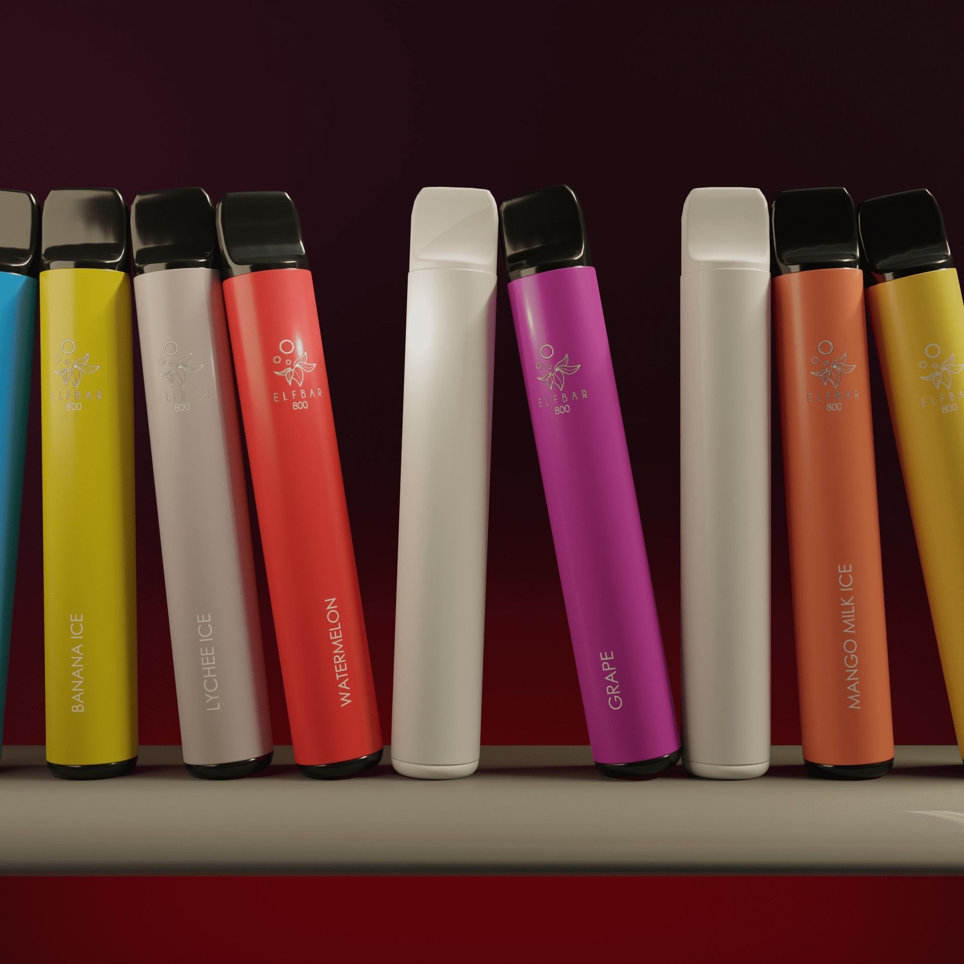 ELF BAR 800 PUFF 3D Pack Collection 10 models with textures 3D model ...