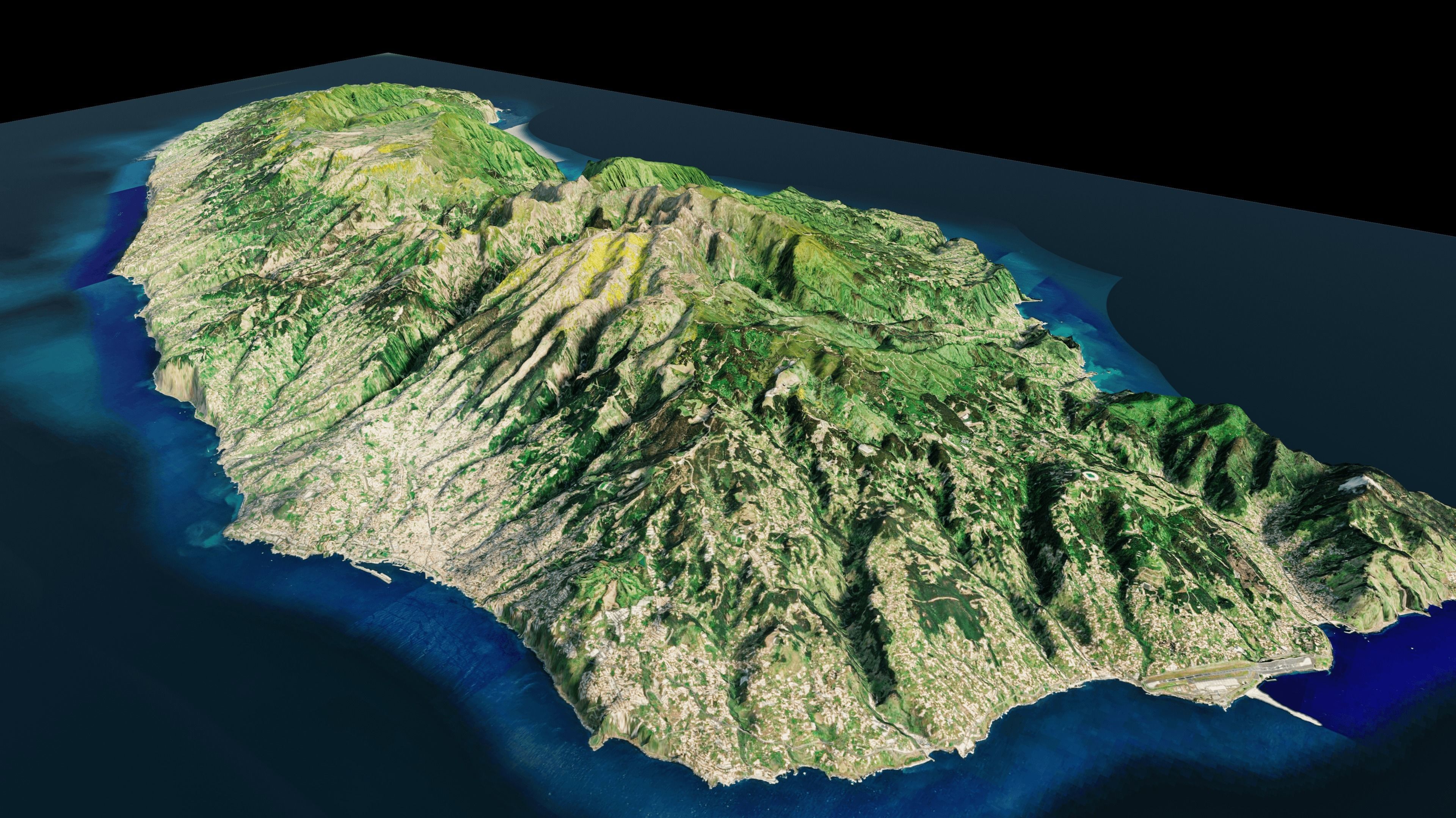 Madeira Island full 3d model terrain 3D model | CGTrader