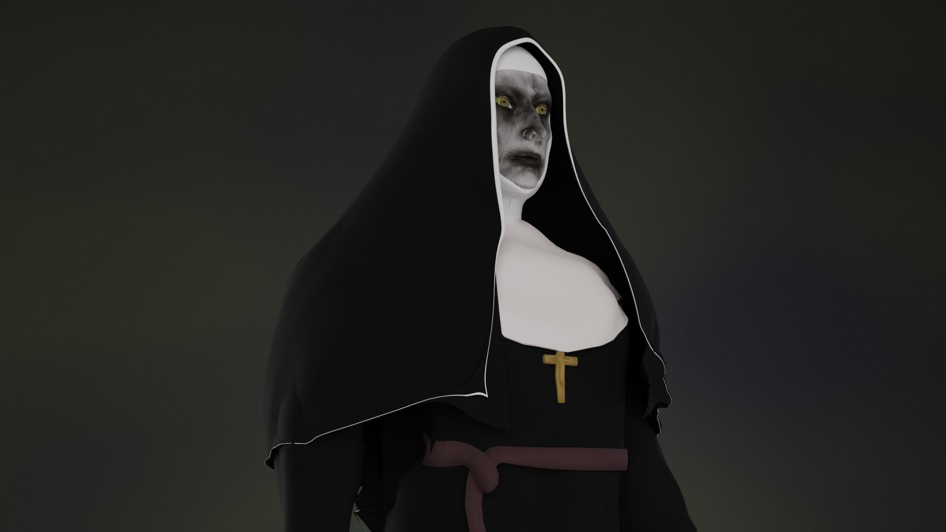 The Nun Valak demon 3D model rigged | CGTrader
