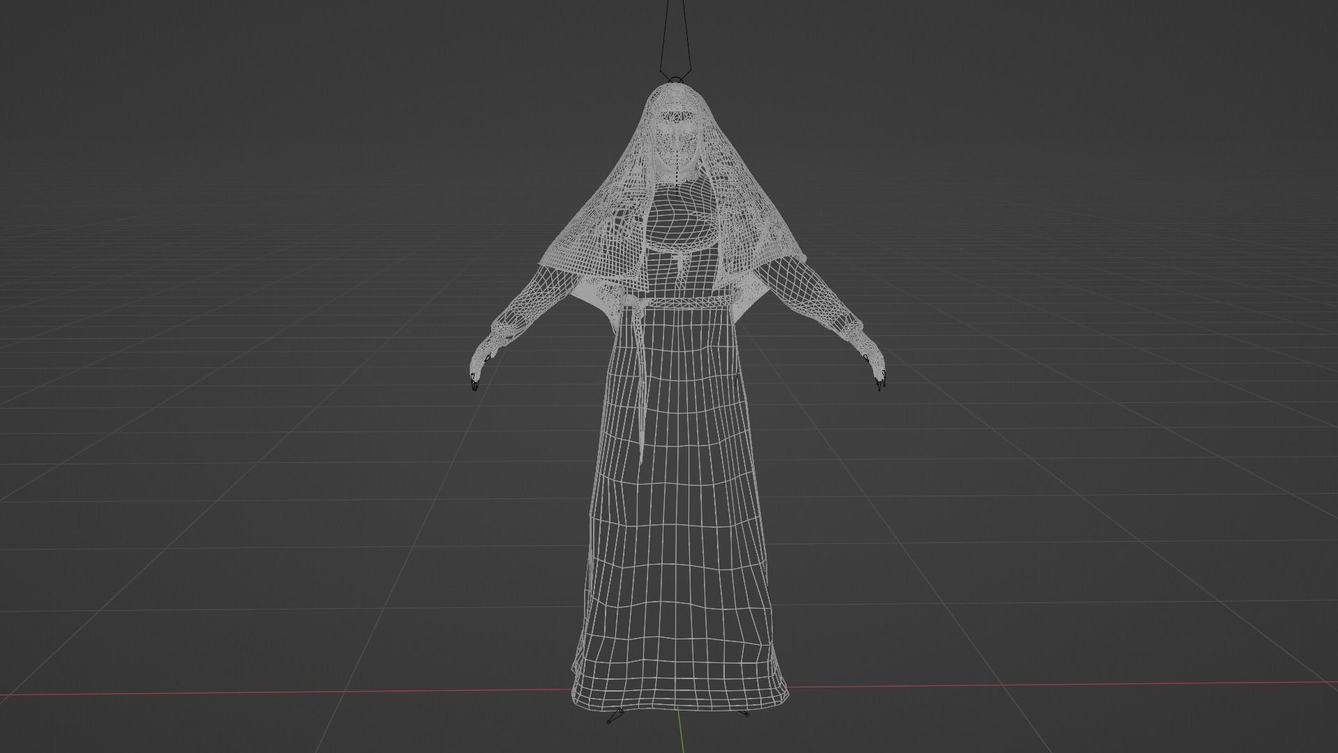 The Nun Valak demon 3D model rigged | CGTrader