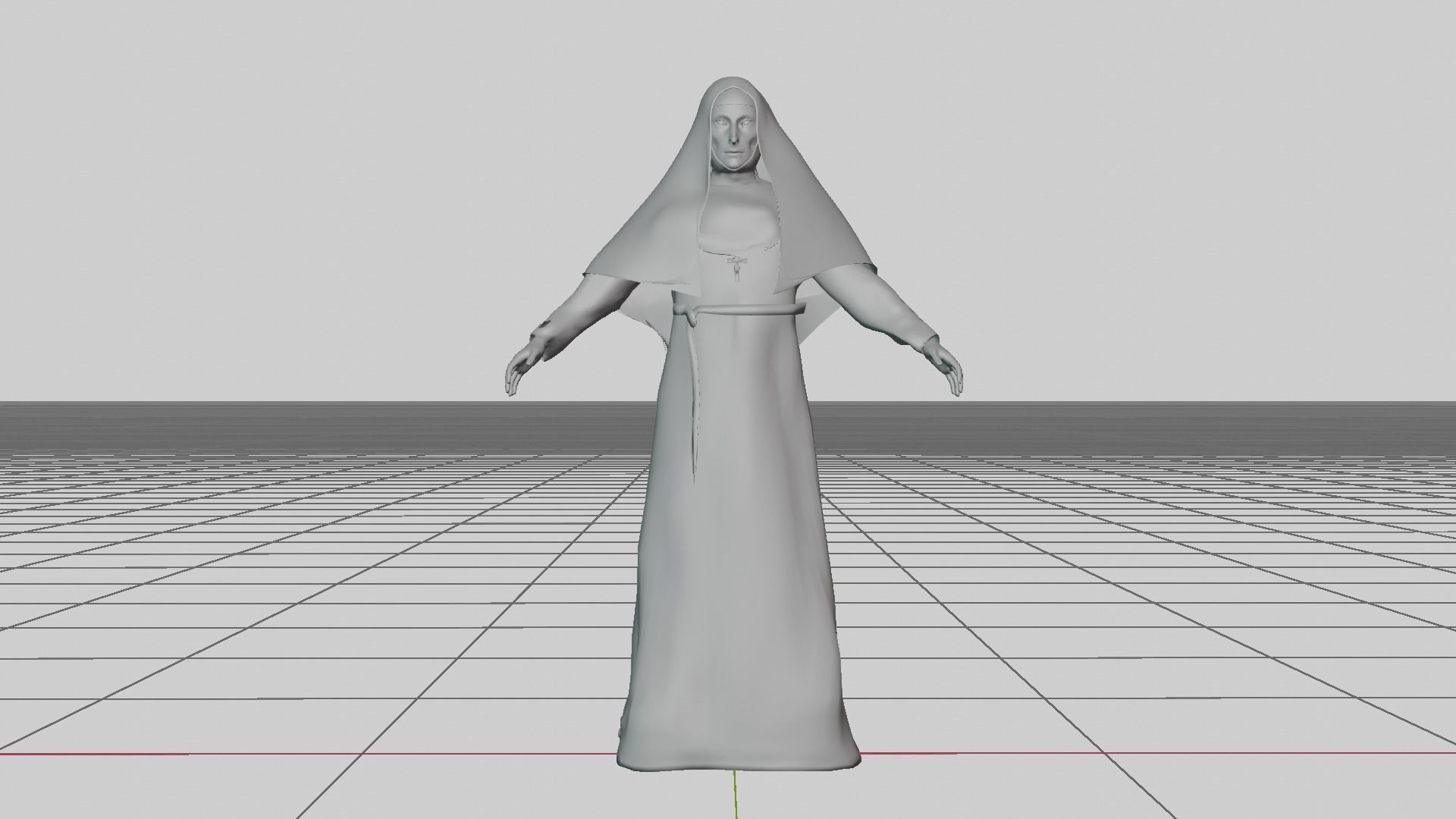 The Nun Valak demon 3D model rigged | CGTrader