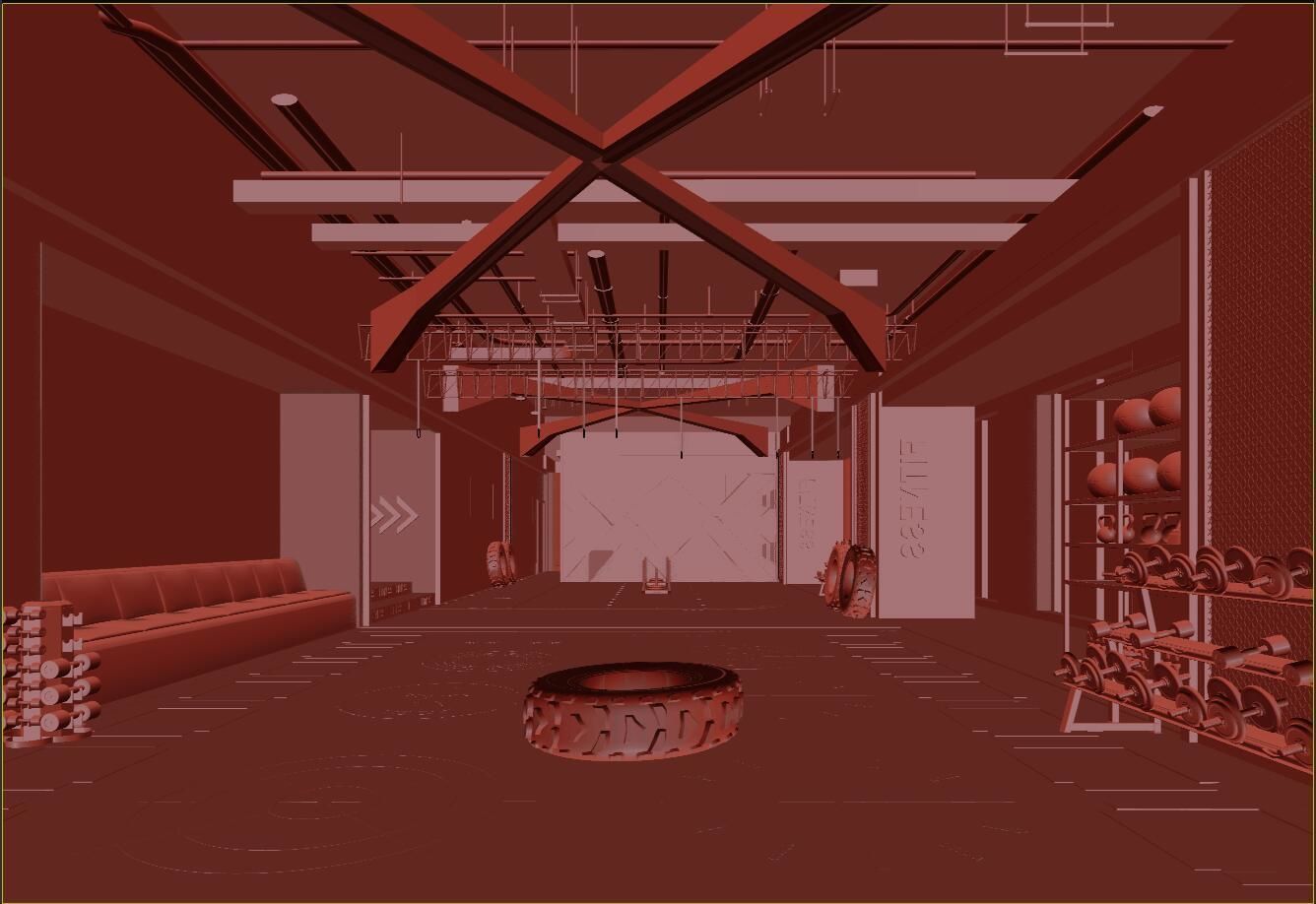 gymnasium gym with exercise machines 3D model 3D model | CGTrader