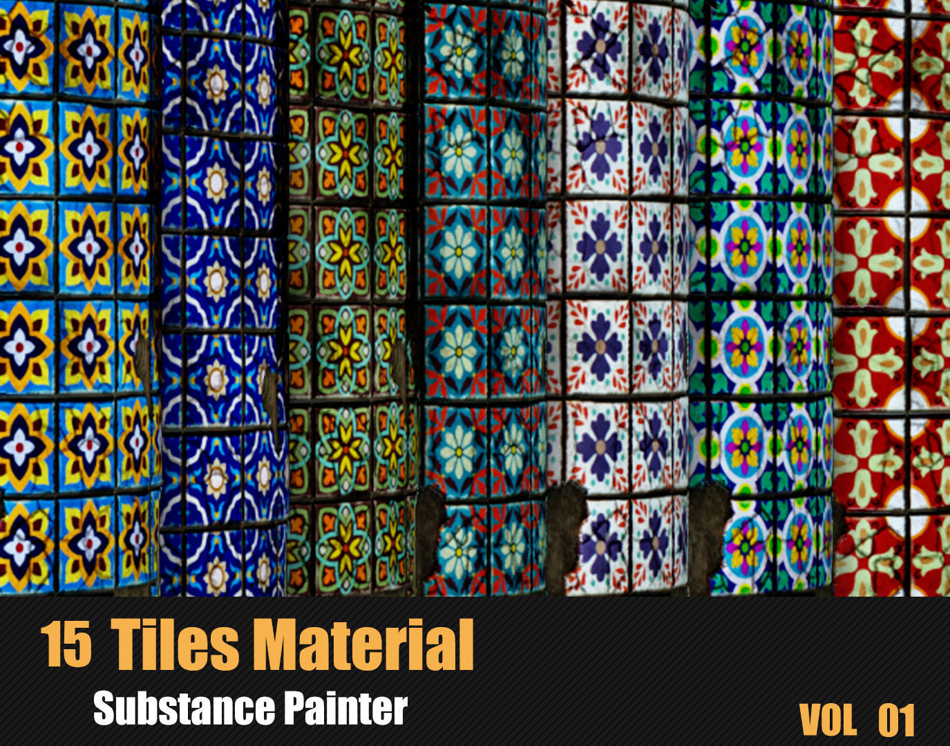 15 Stylized Tiles Materials In Substance Painter Texture | CGTrader