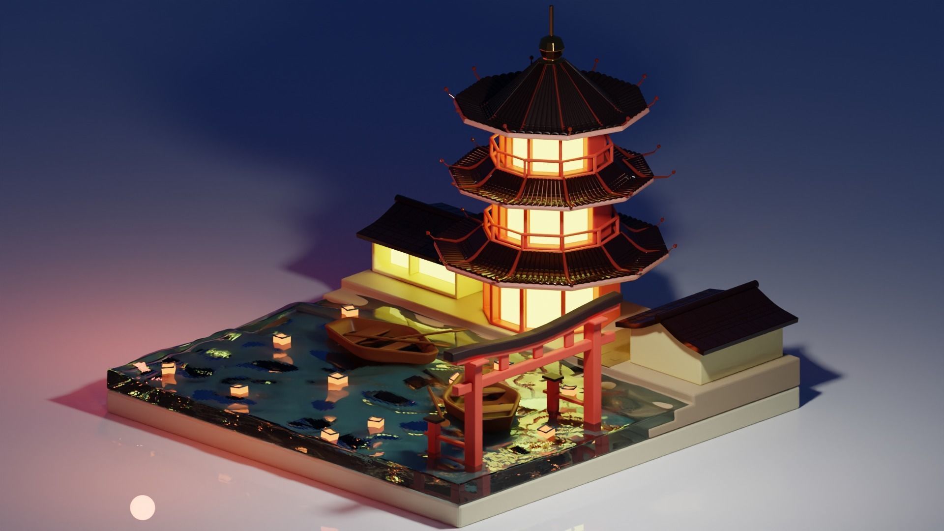 Chinese tower 3D model | CGTrader