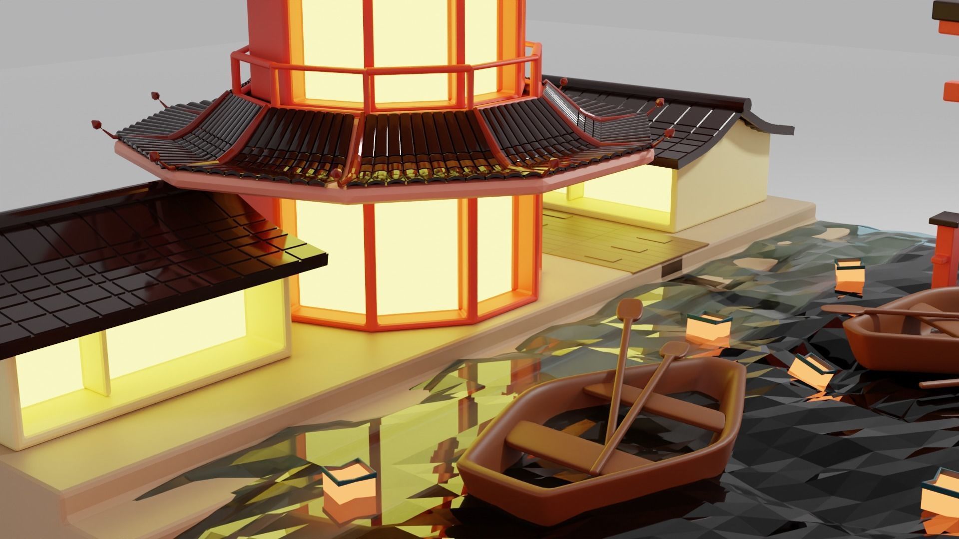 Chinese tower 3D model | CGTrader