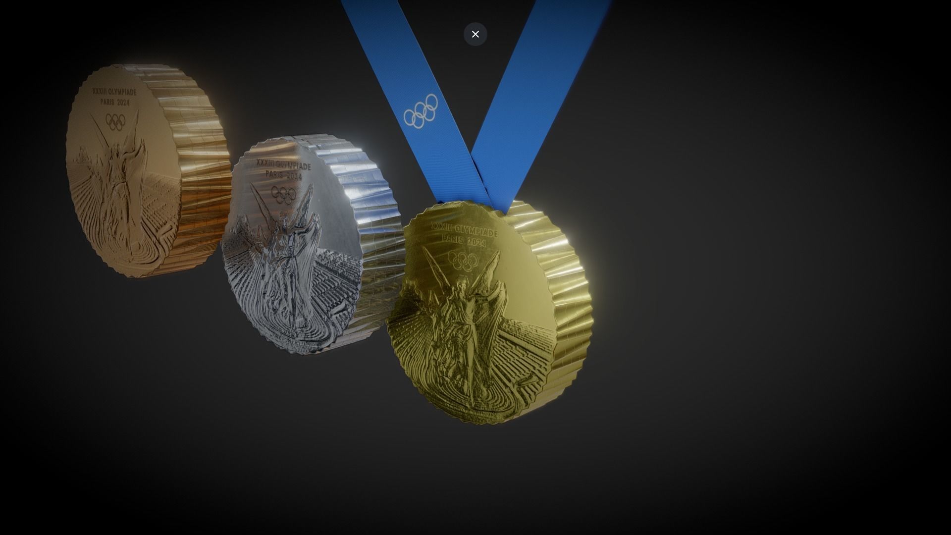 Philippe Starcks Paris Olympics Medals Concept 3D model | CGTrader