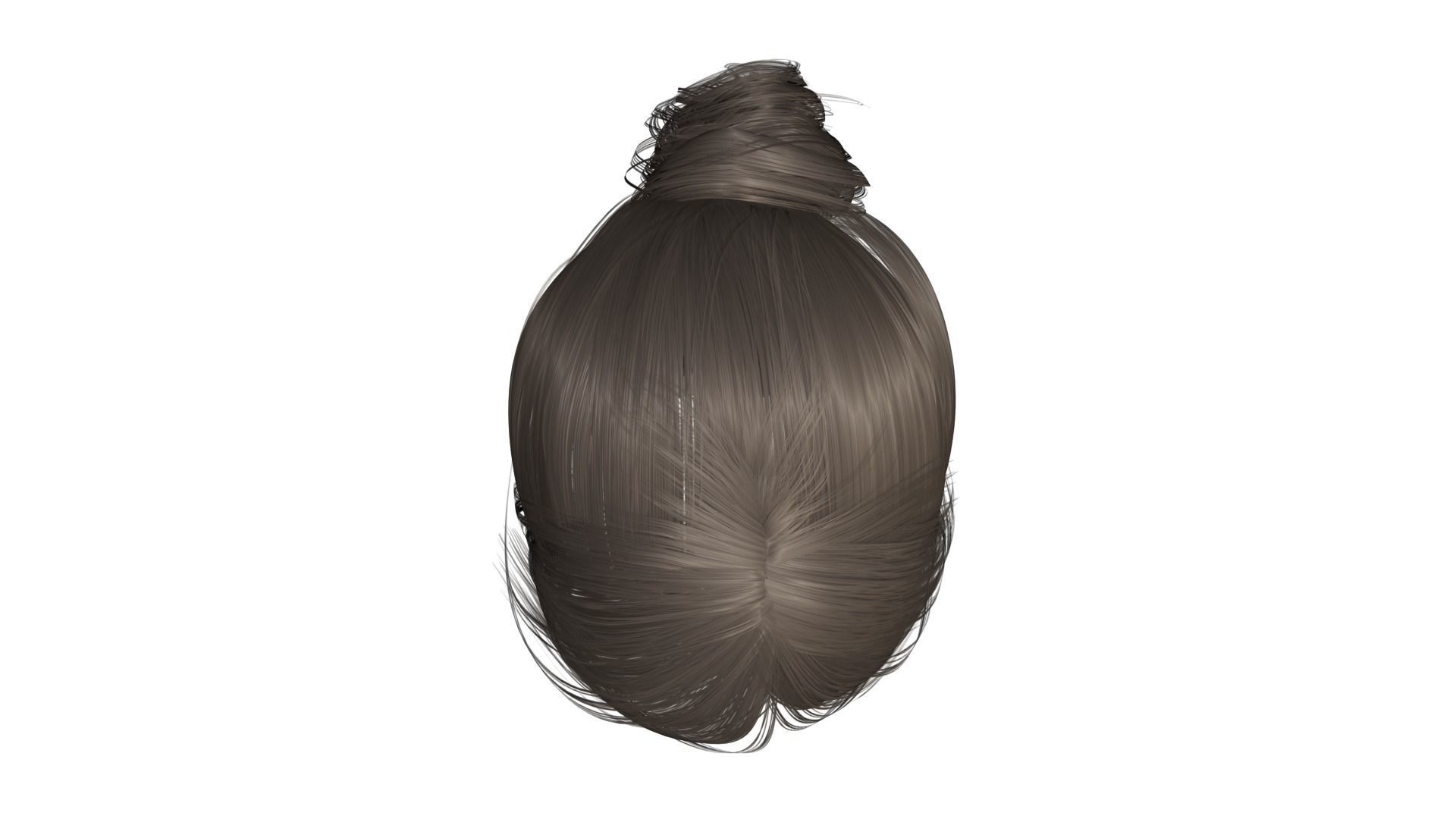 3D model Realistic Woman Bun Hair Style VR / AR / low-poly | CGTrader