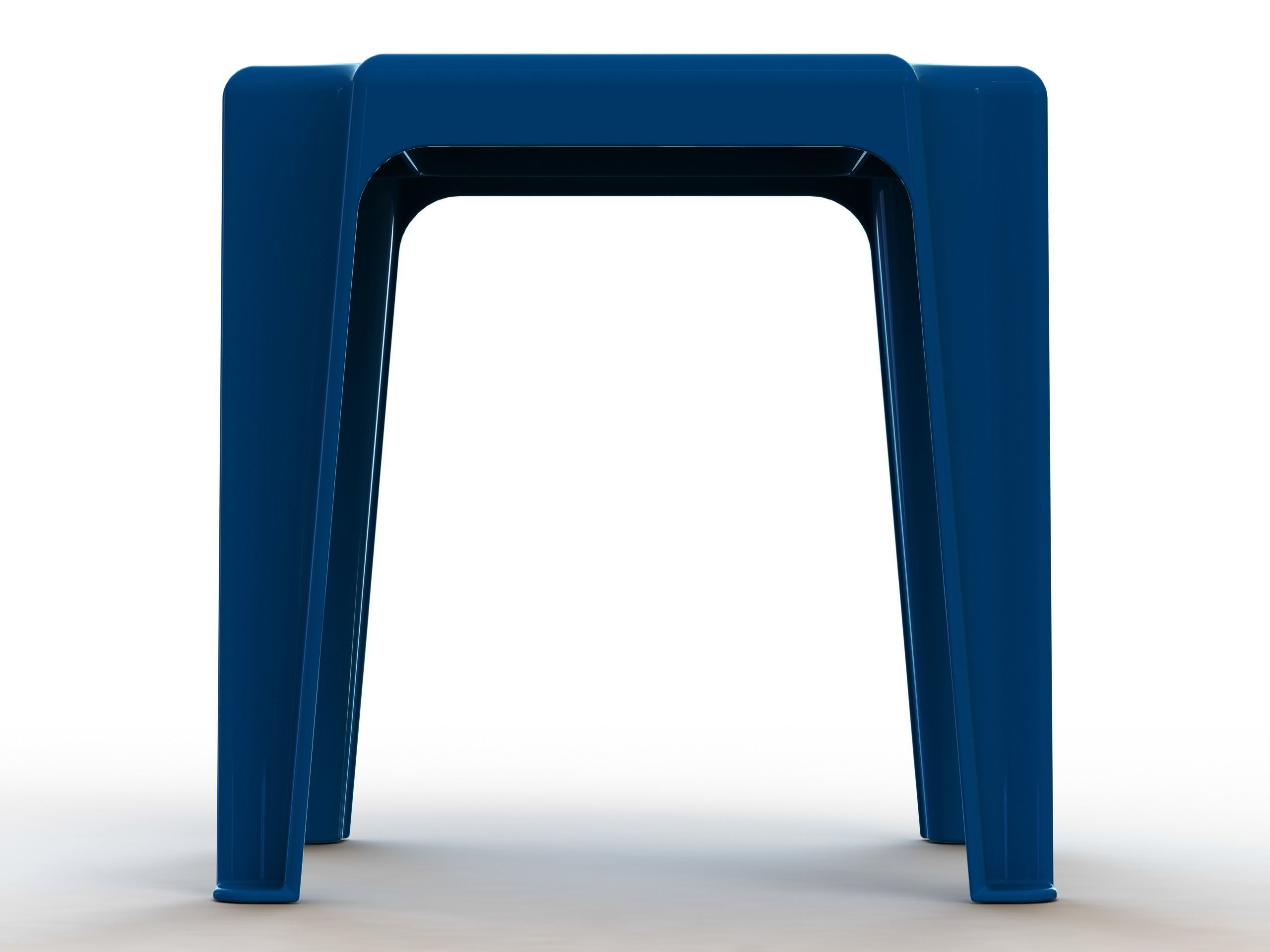 Blue Stackable Plastic Outdoor Side Table 3D model | CGTrader
