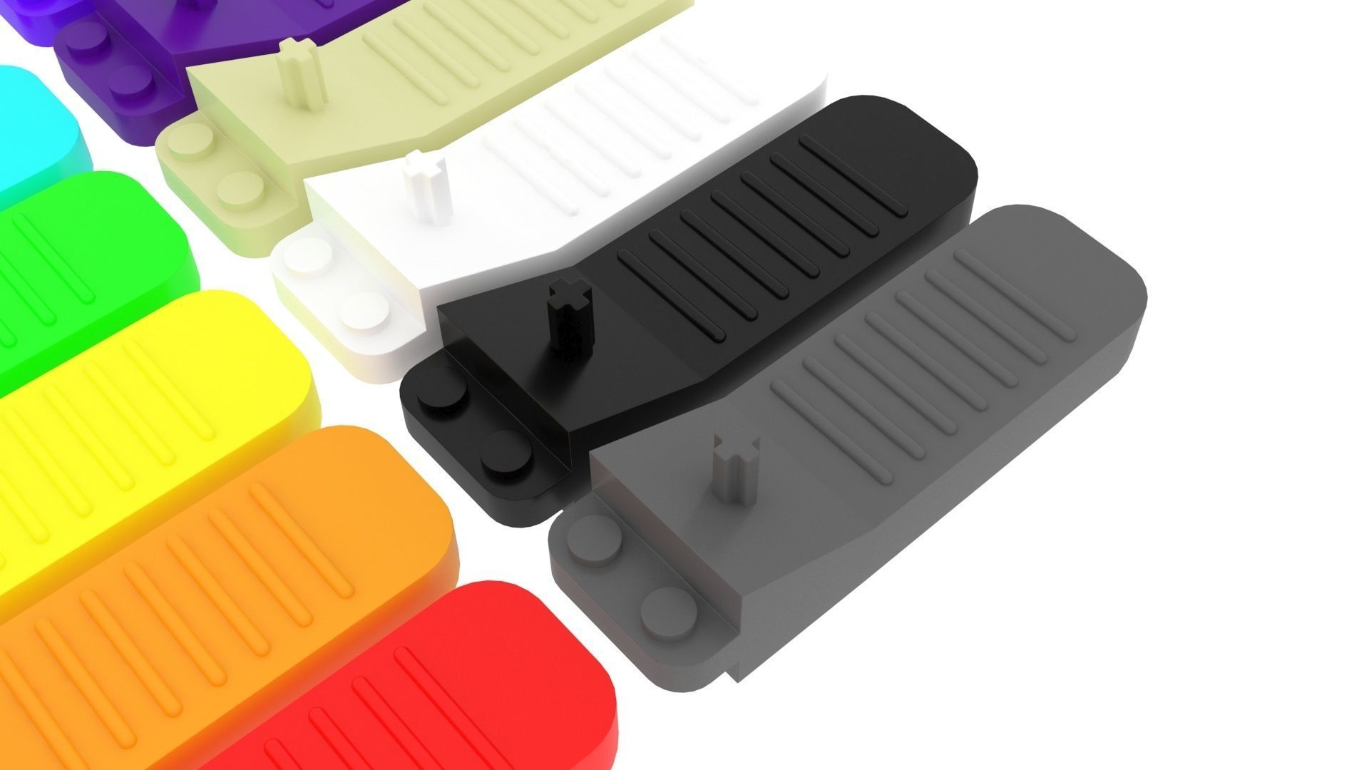 Colored Lego Brick Seperators Set 3D model | CGTrader