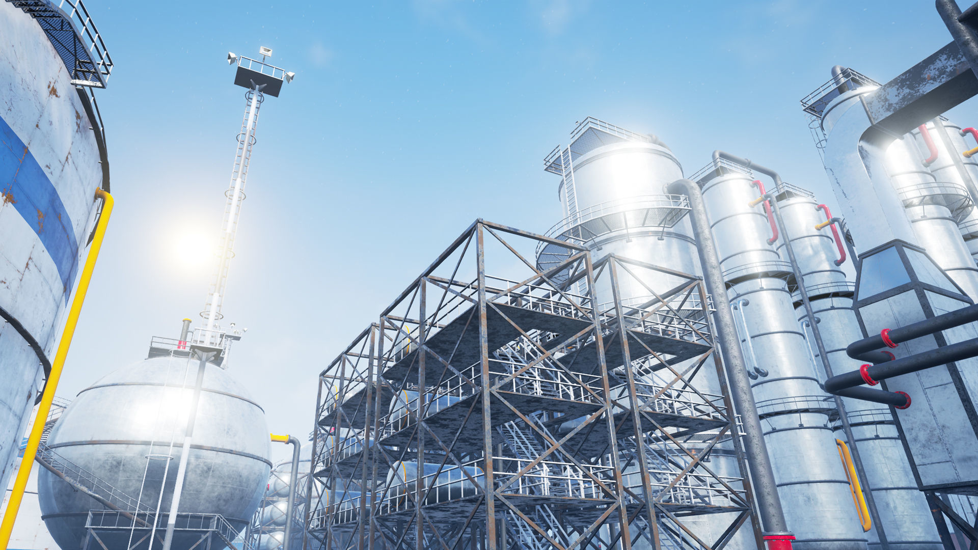 3D model Modular Oil Refinery pack VR / AR / low-poly | CGTrader