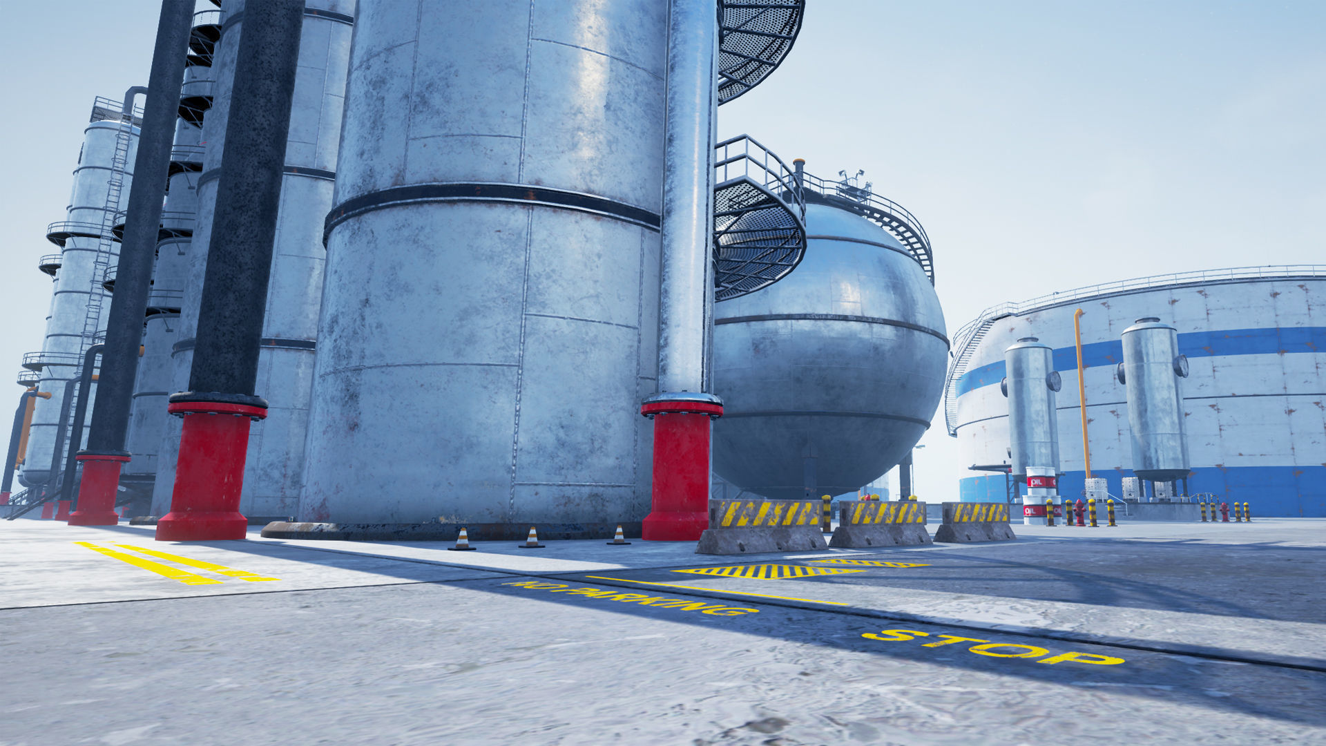 3D model Modular Oil Refinery pack VR / AR / low-poly | CGTrader