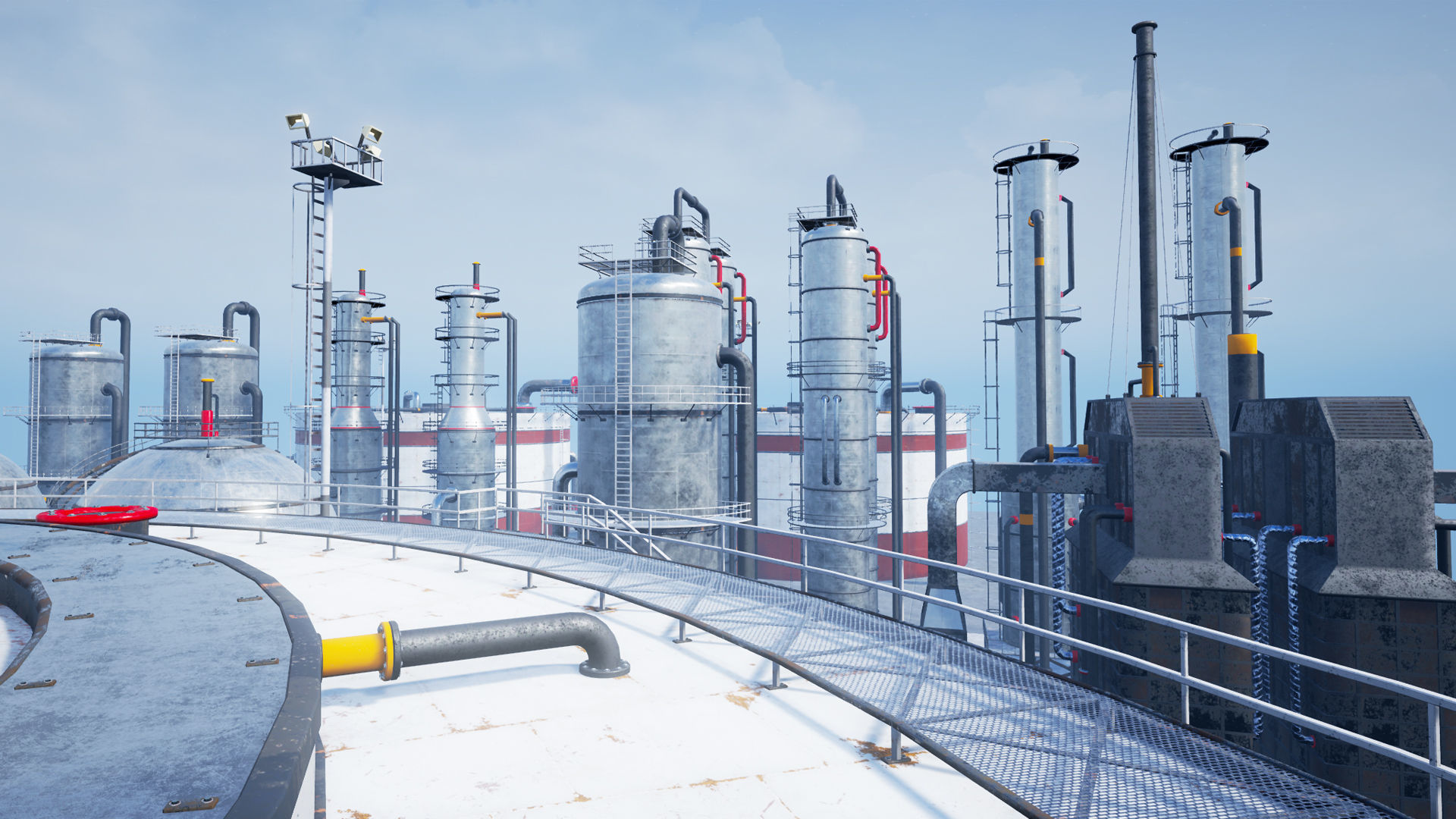 3D model Modular Oil Refinery pack VR / AR / low-poly | CGTrader