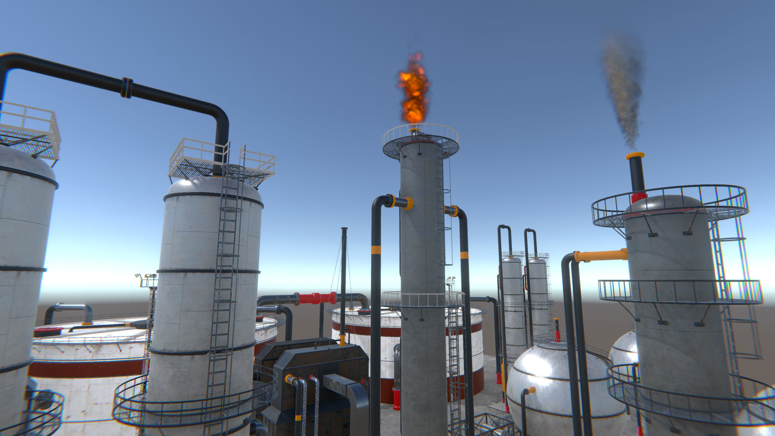 3D model Modular Oil Refinery pack VR / AR / low-poly | CGTrader