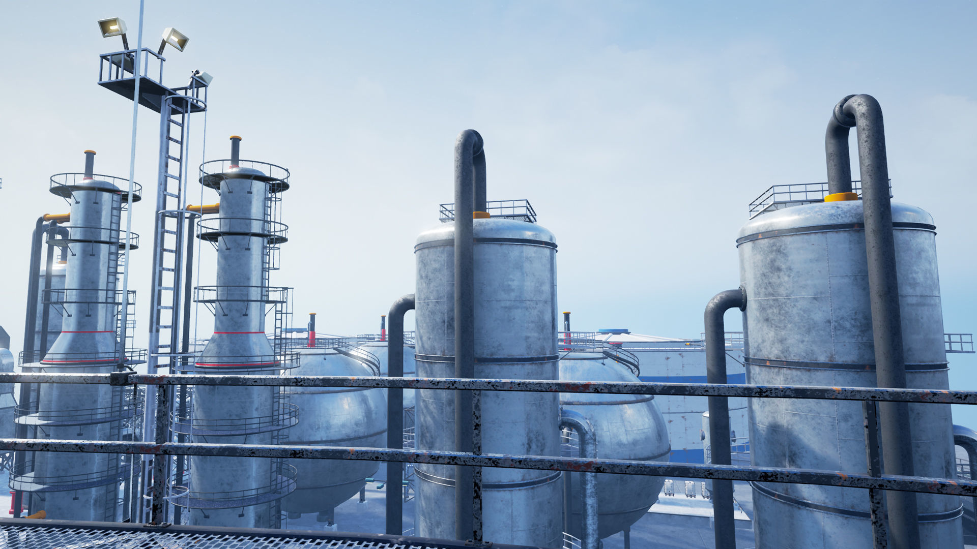 3D model Modular Oil Refinery pack VR / AR / low-poly | CGTrader
