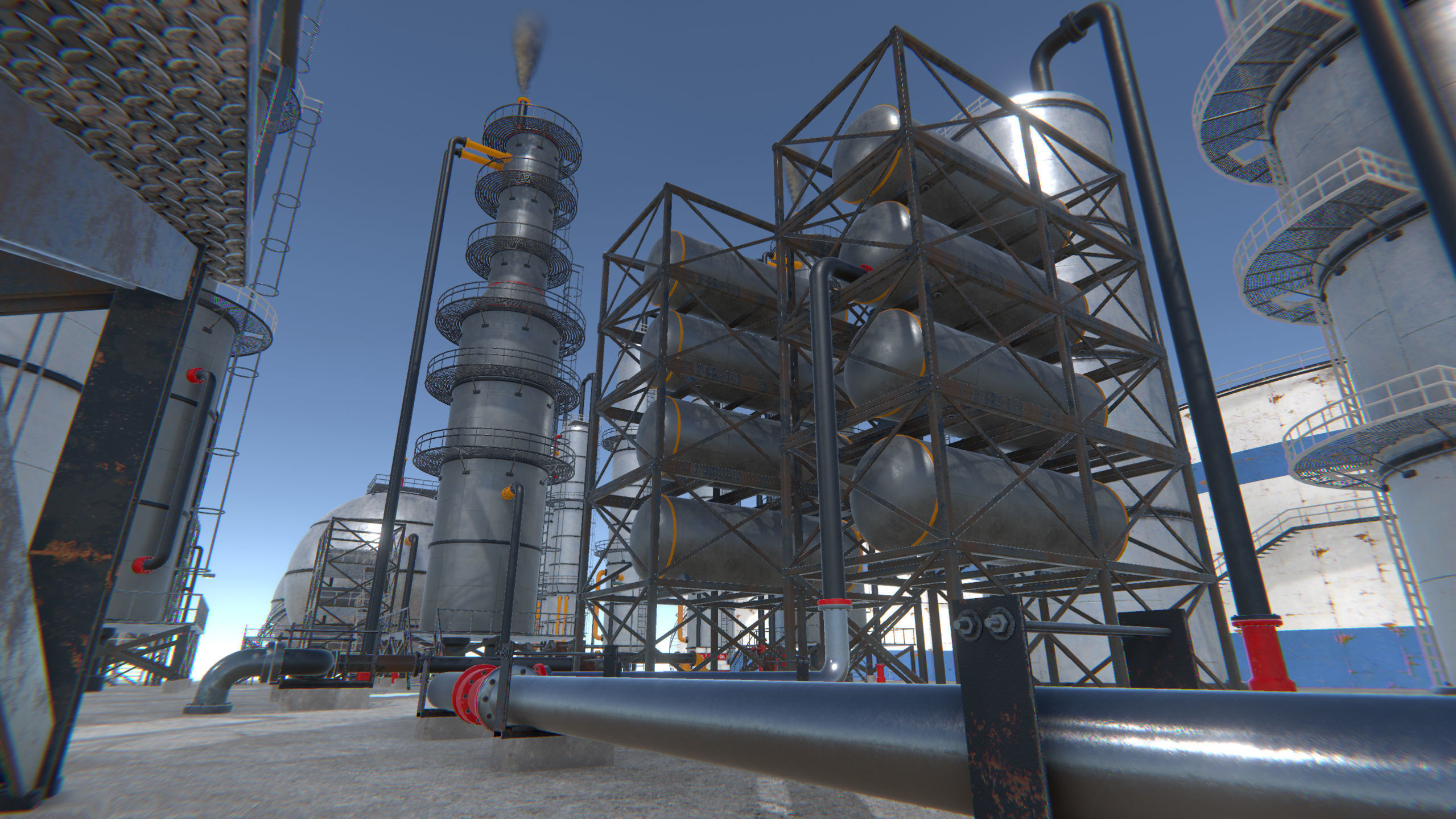 3D model Modular Oil Refinery pack VR / AR / low-poly | CGTrader