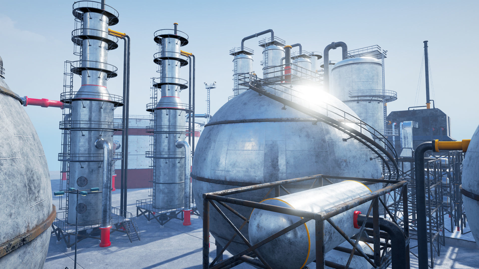 3D model Modular Oil Refinery pack VR / AR / low-poly | CGTrader