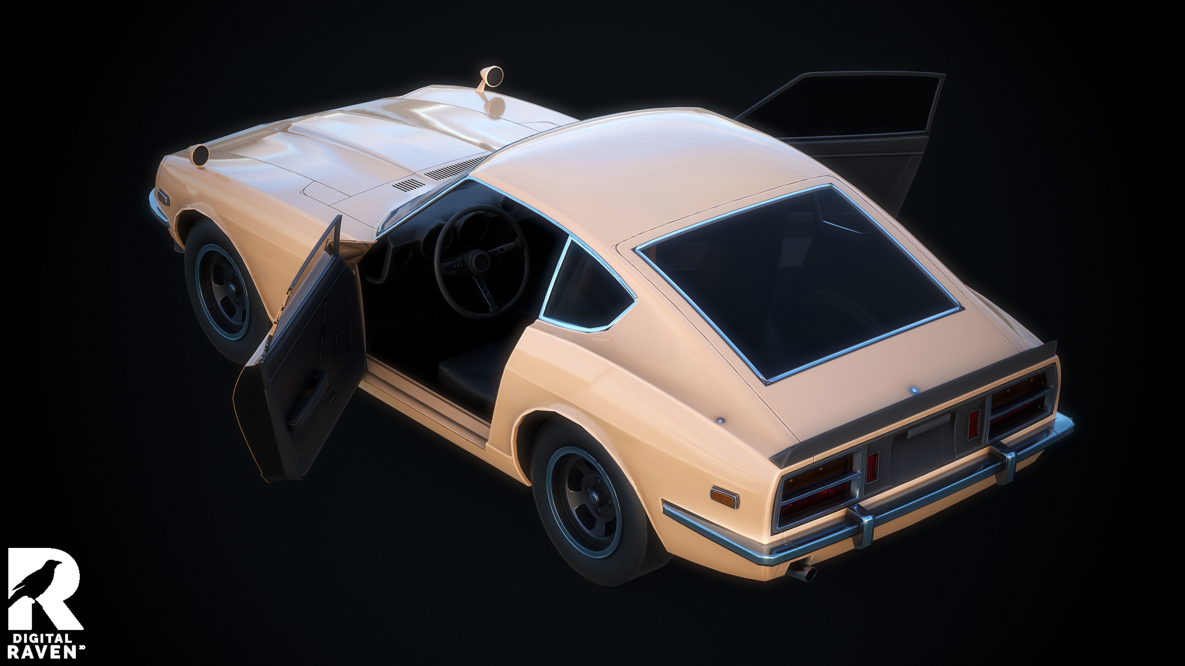 3D model Datsun 260Z Authentic Car Game Ready VR / AR / low-poly | CGTrader