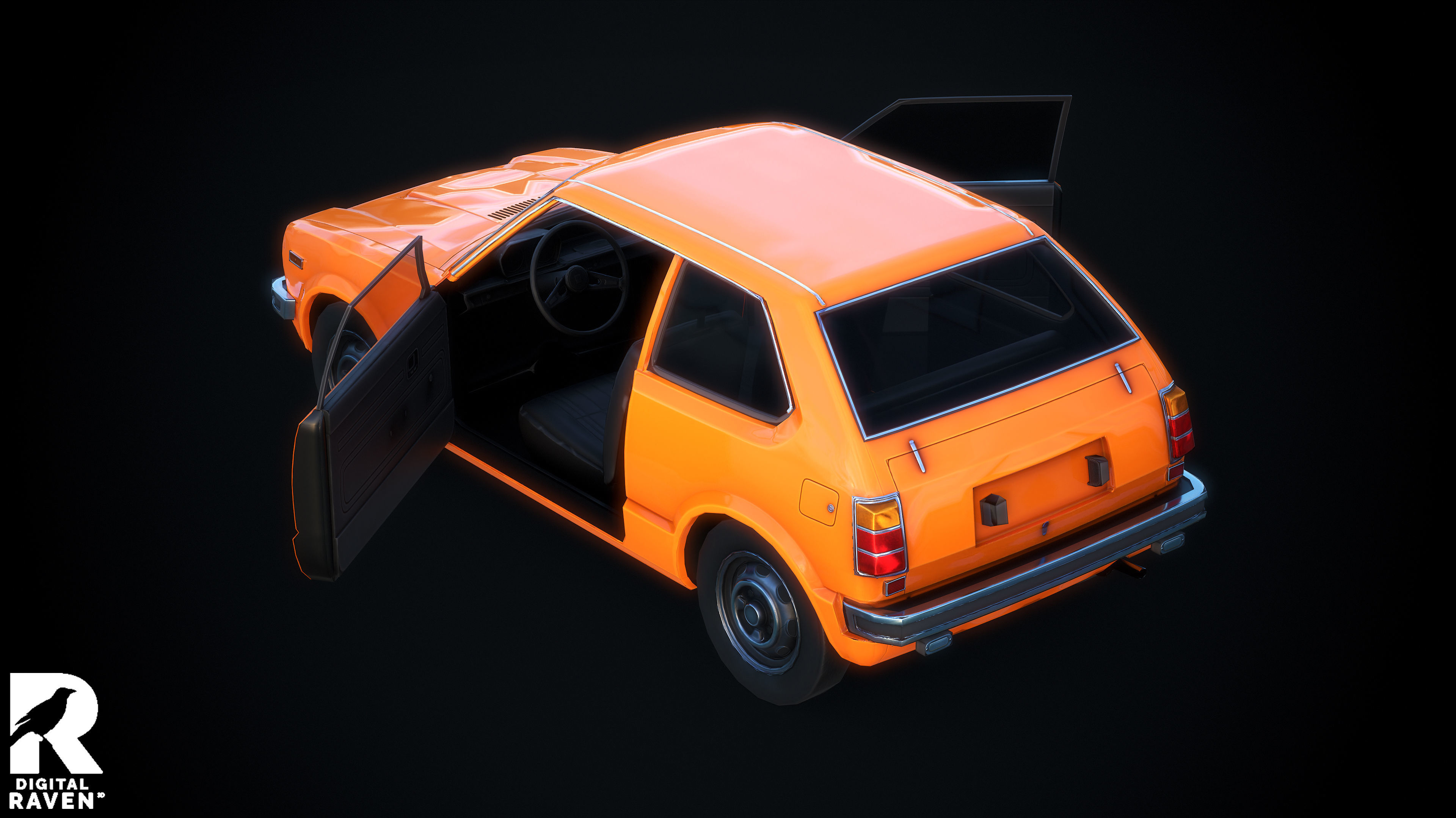 3D model Honda Civic 73 Authentic Car Game Ready VR / AR / low-poly ...