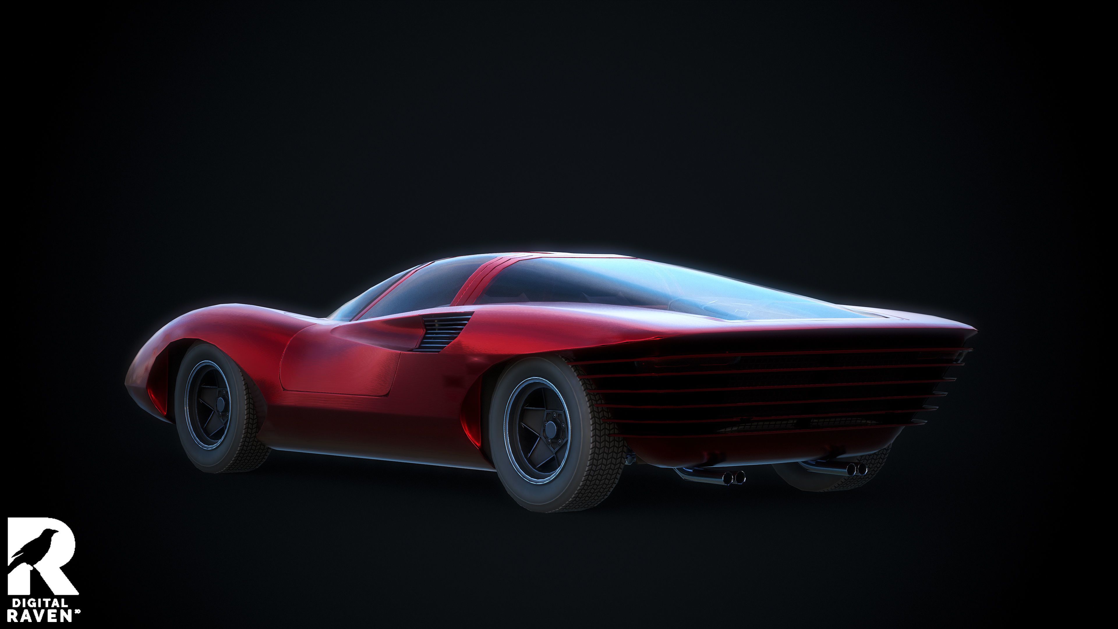 3D model Ferrari 250 P5 Authentic Car Game Ready VR / AR / low-poly ...