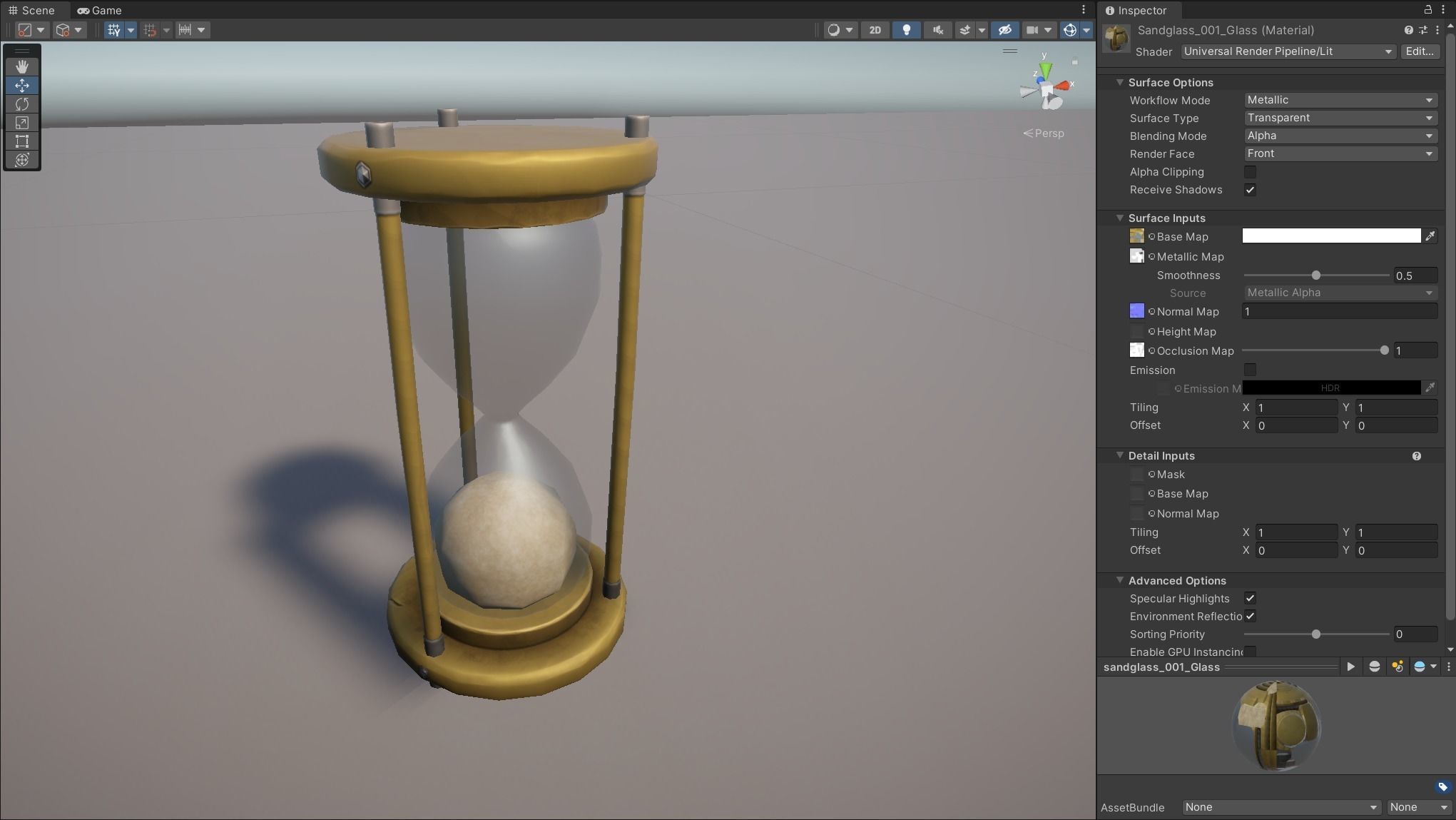 3D model Stylized Sandglass VR / AR / low-poly | CGTrader