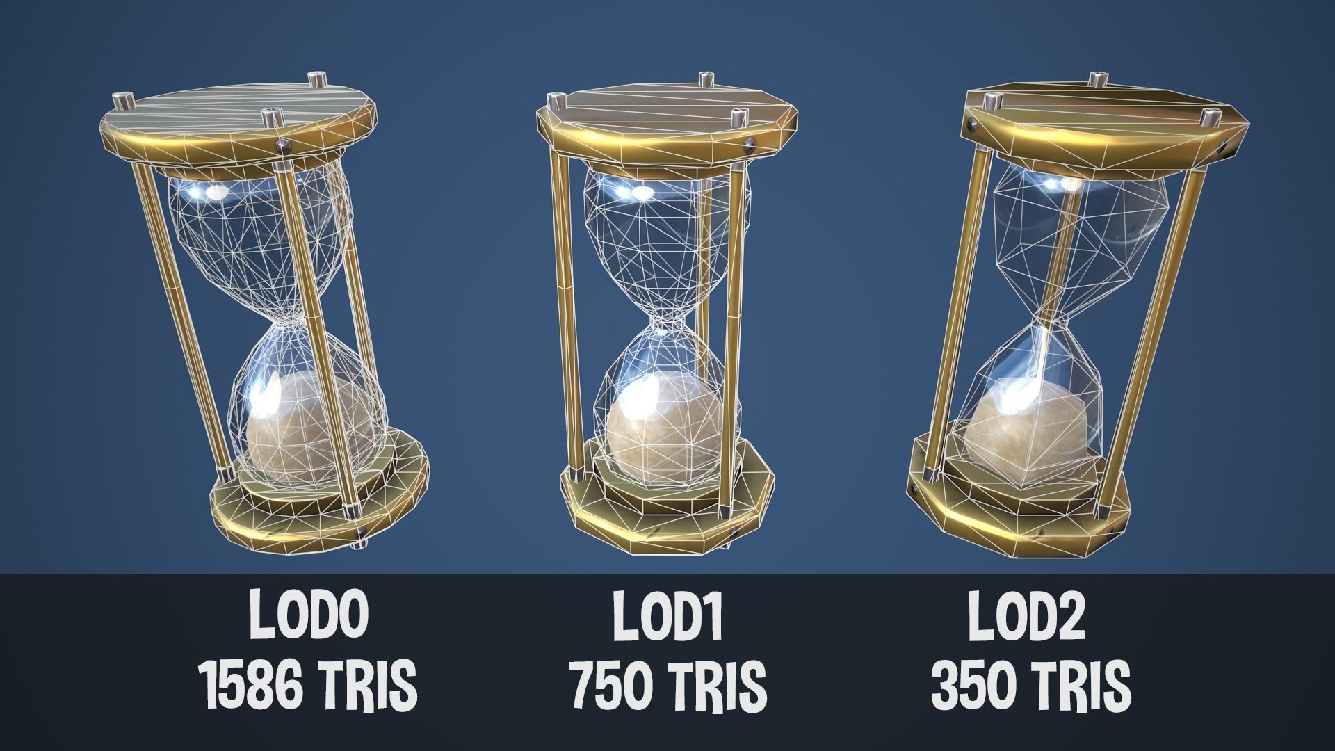 3D model Stylized Sandglass VR / AR / low-poly | CGTrader