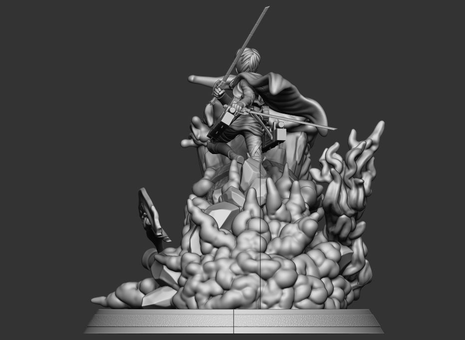 Levi Ackermann vs Armored Titan 3D model 3D printable | CGTrader