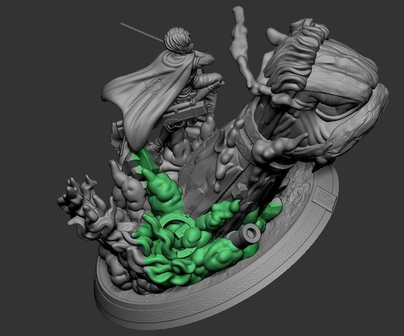 Levi Ackermann vs Armored Titan 3D model 3D printable | CGTrader