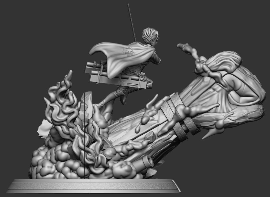 Levi Ackermann vs Armored Titan 3D model 3D printable | CGTrader